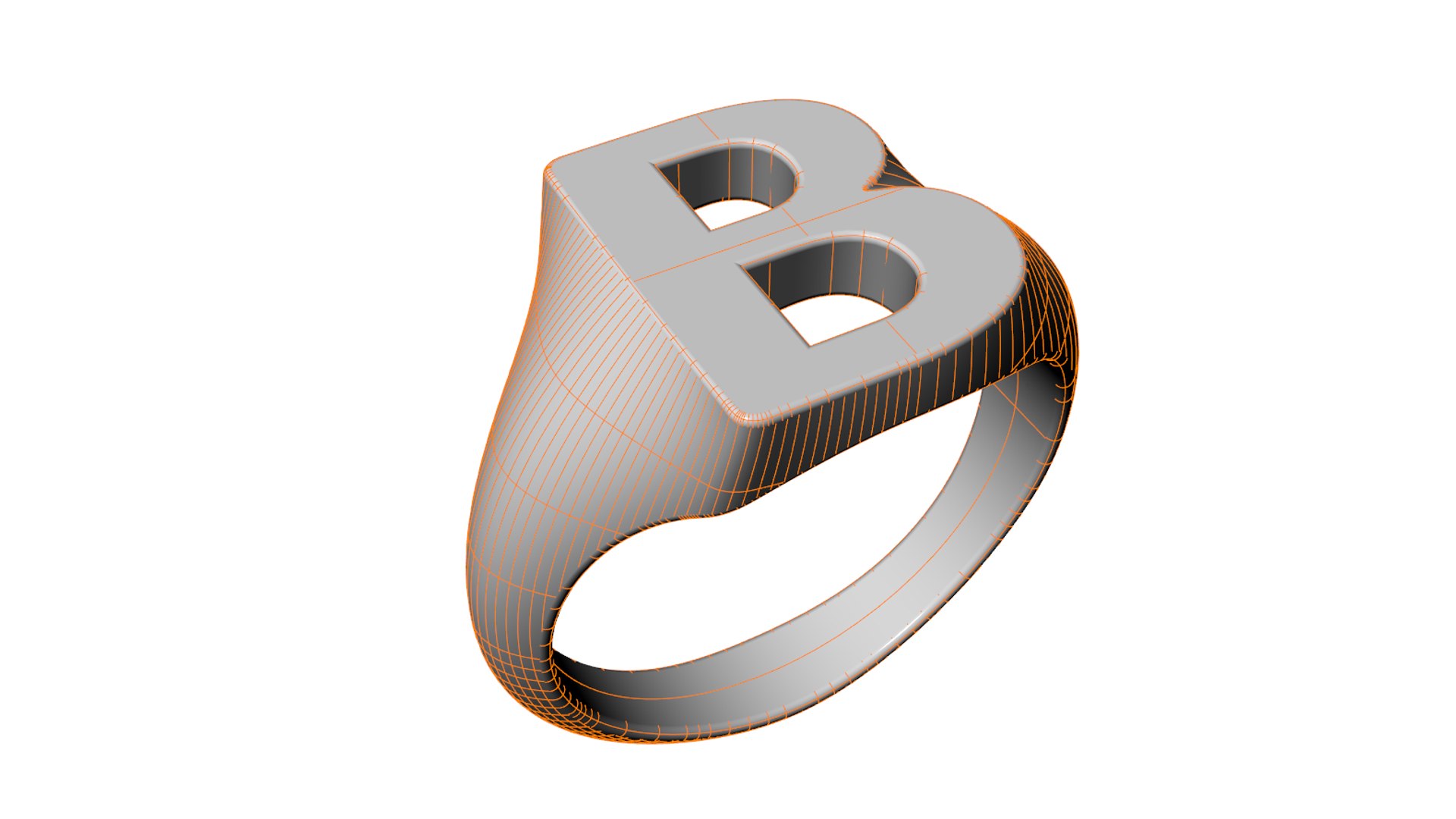 Alphabet Signet Ring A - E 3D Model - TurboSquid 2088823