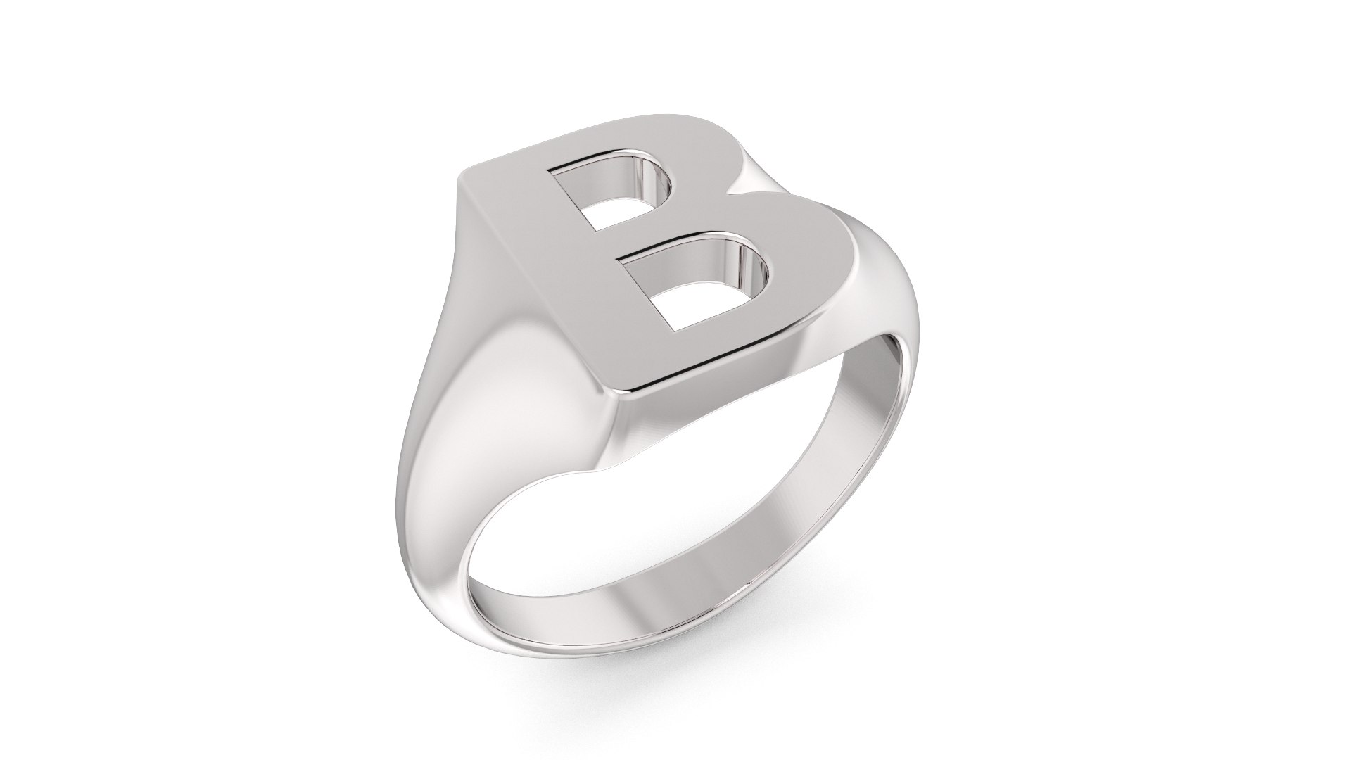 Alphabet Signet Ring A - E 3D Model - TurboSquid 2088823