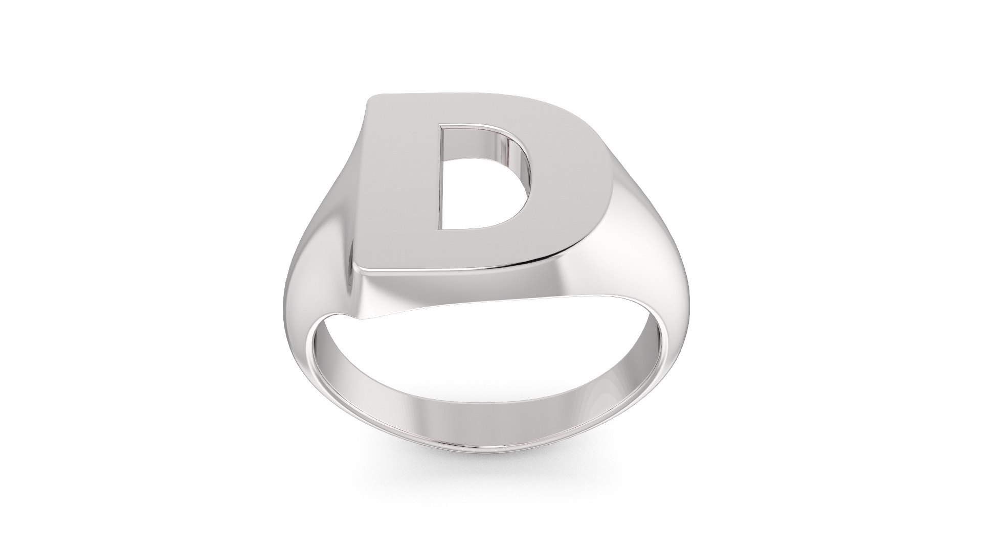 Alphabet Signet Ring A - E 3D Model - TurboSquid 2088823