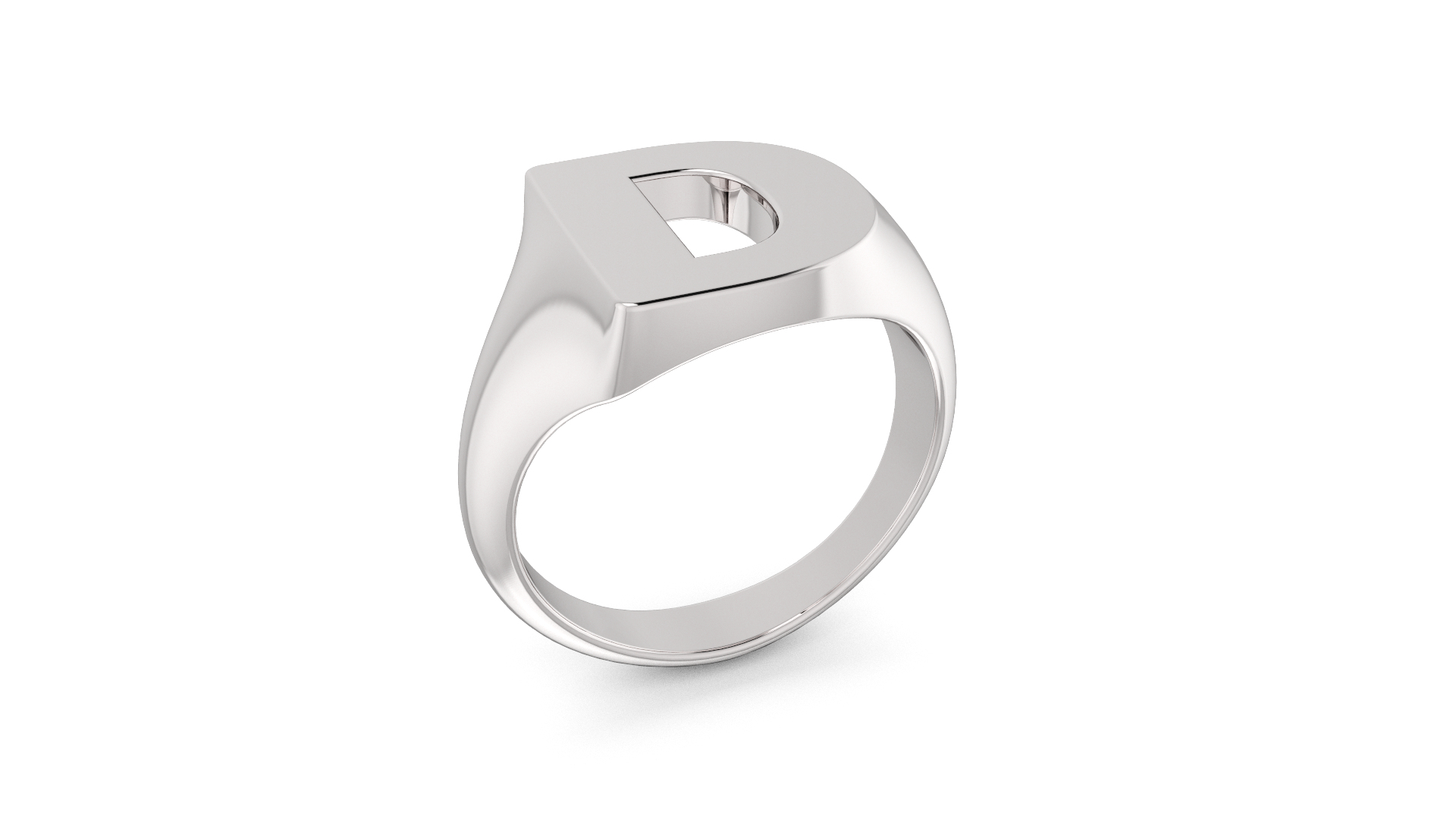 Alphabet Signet Ring A - E 3D Model - TurboSquid 2088823