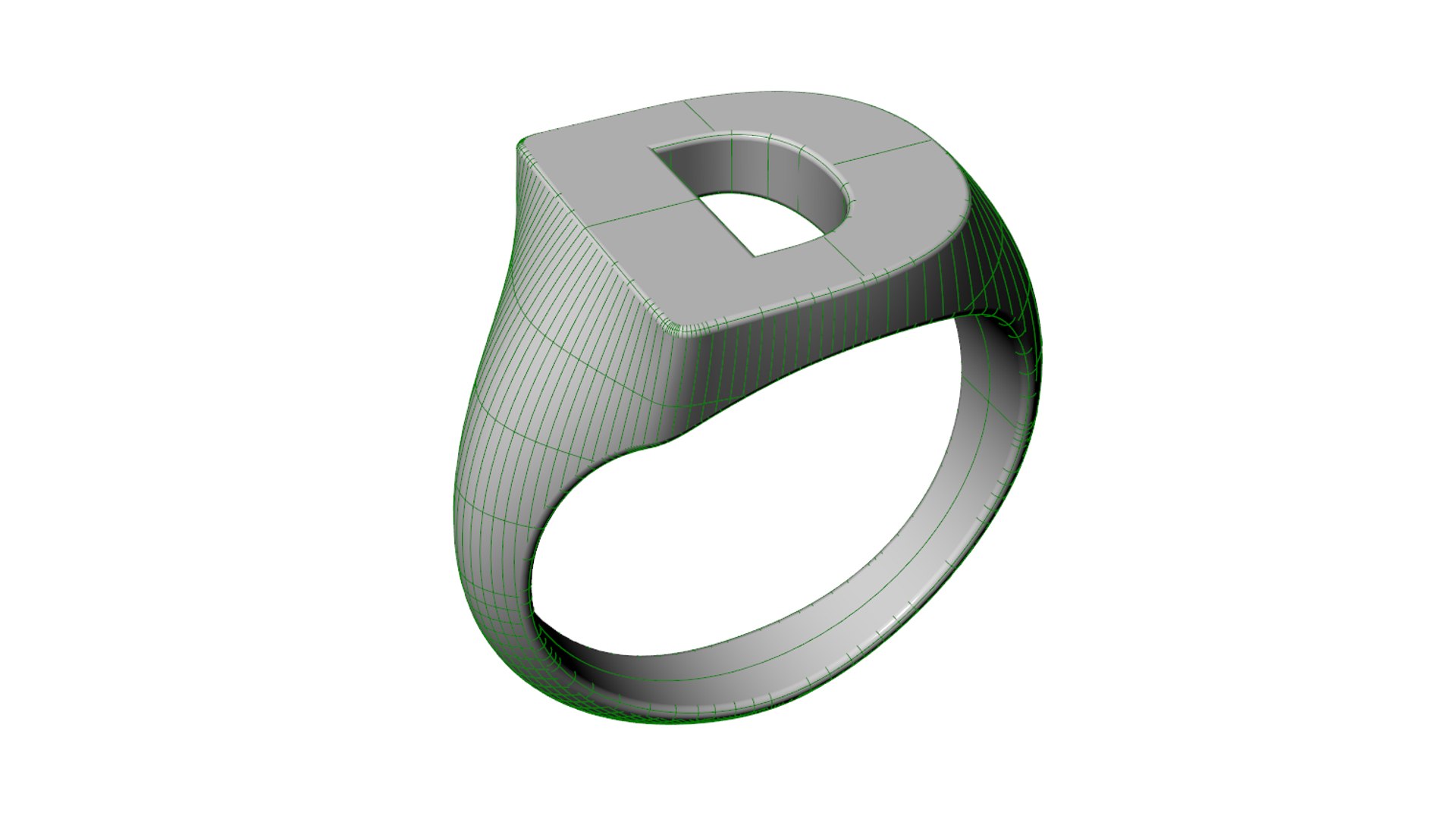 Alphabet Signet Ring A - E 3D Model - TurboSquid 2088823