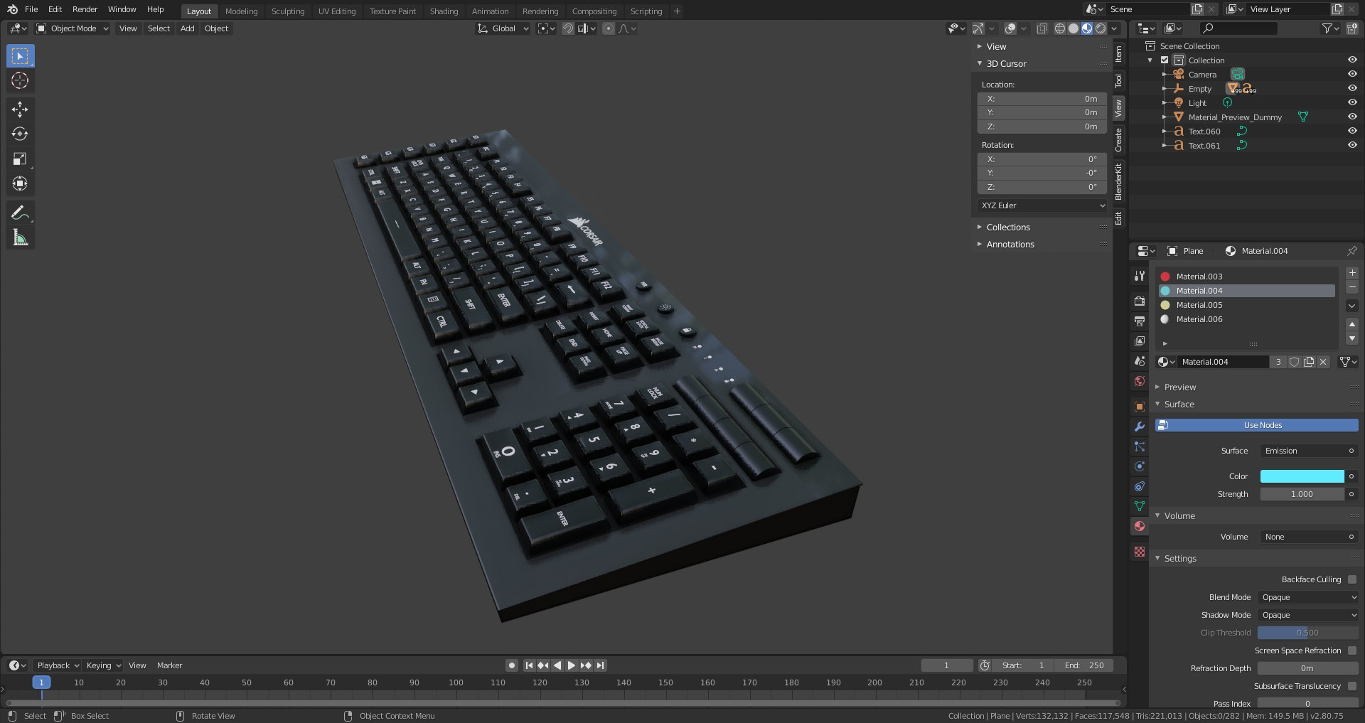 3D Gaming Keyboard - TurboSquid 1462601