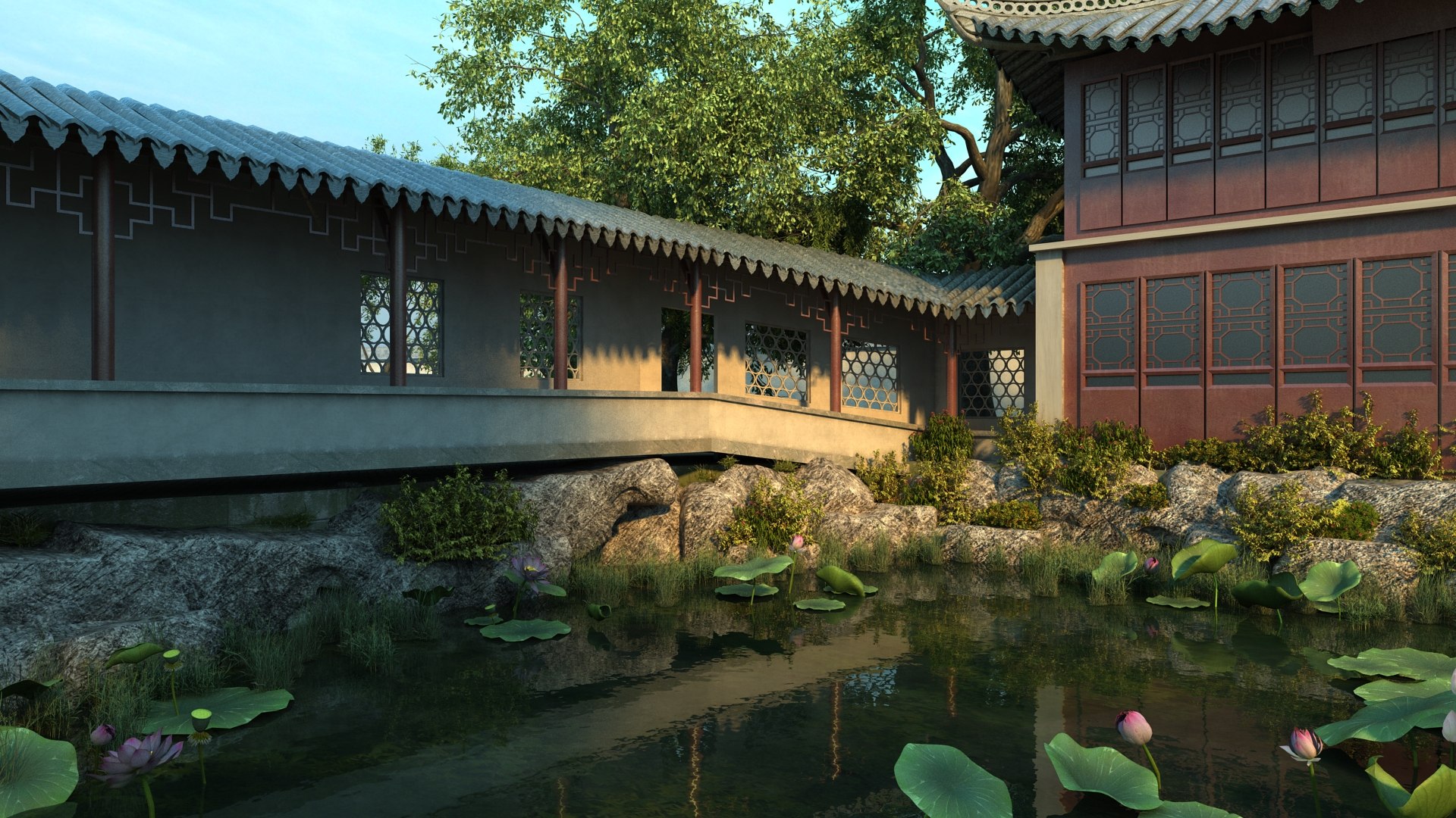 3D Chinese Garden 02 Model - TurboSquid 2198850