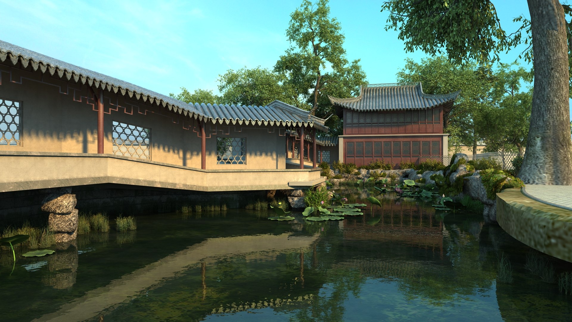 3D Chinese Garden 02 Model - TurboSquid 2198850