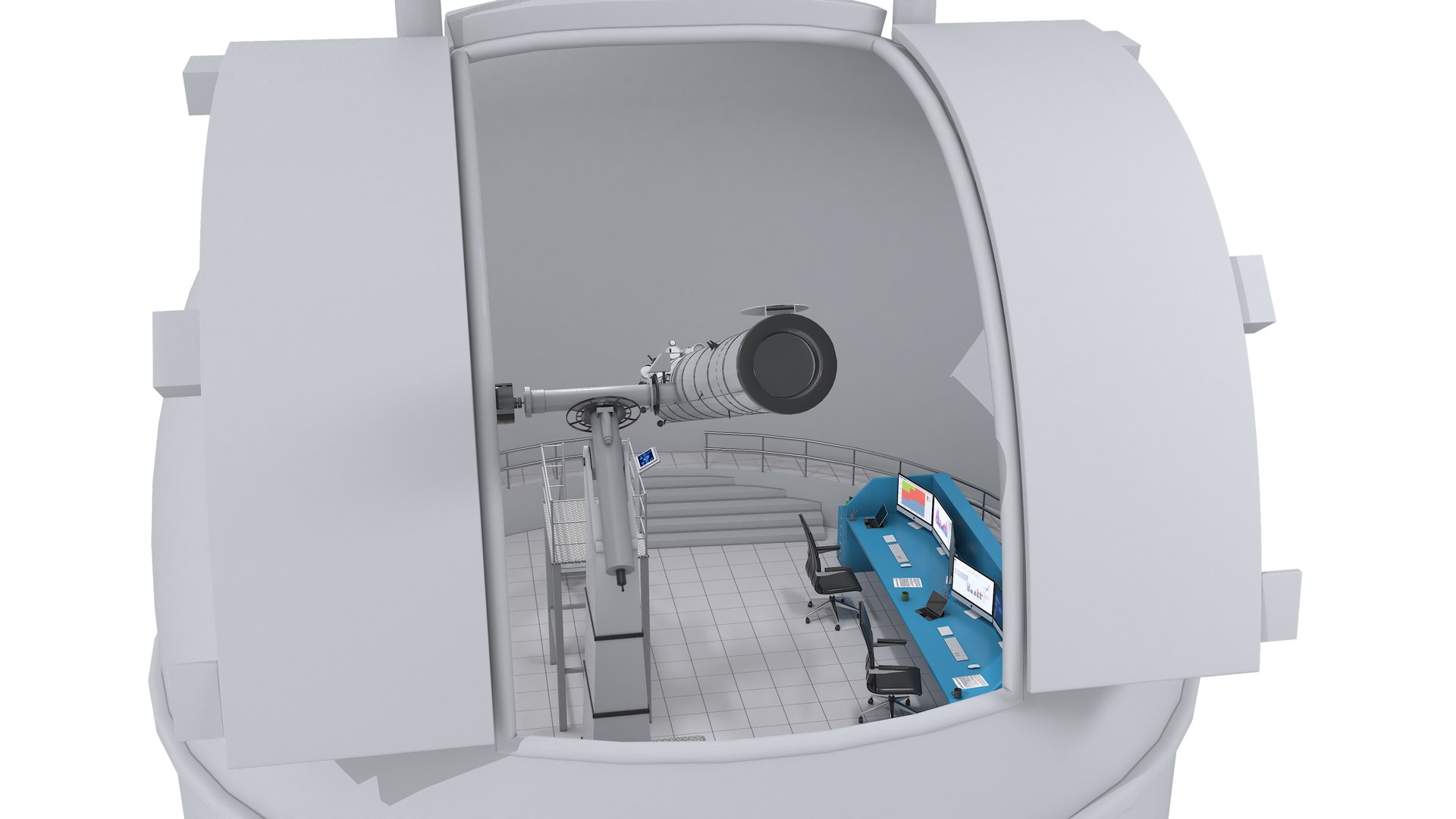 3D Astronomical Observatory Dome - TurboSquid 2314616