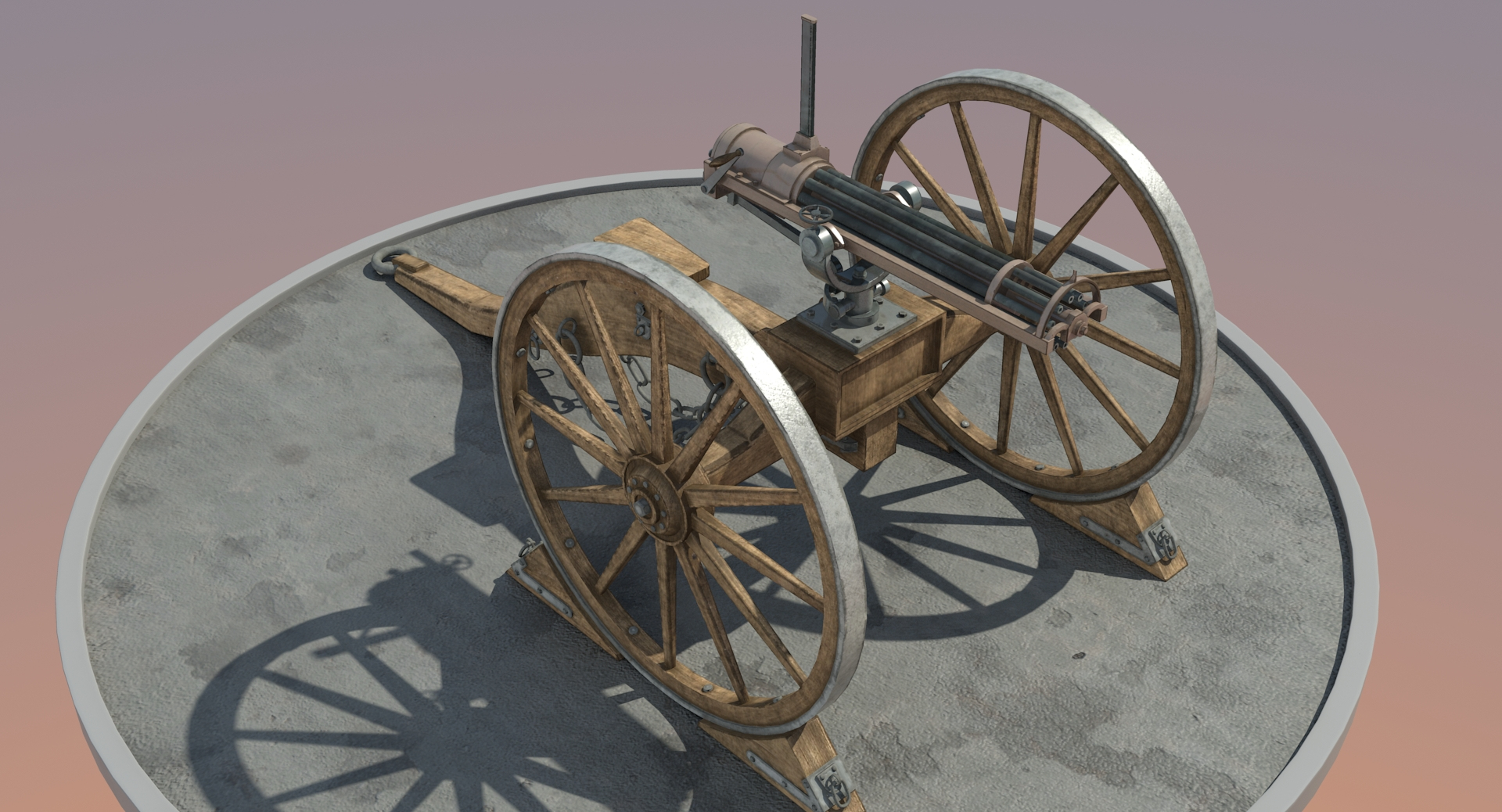 gatling gun 3d max