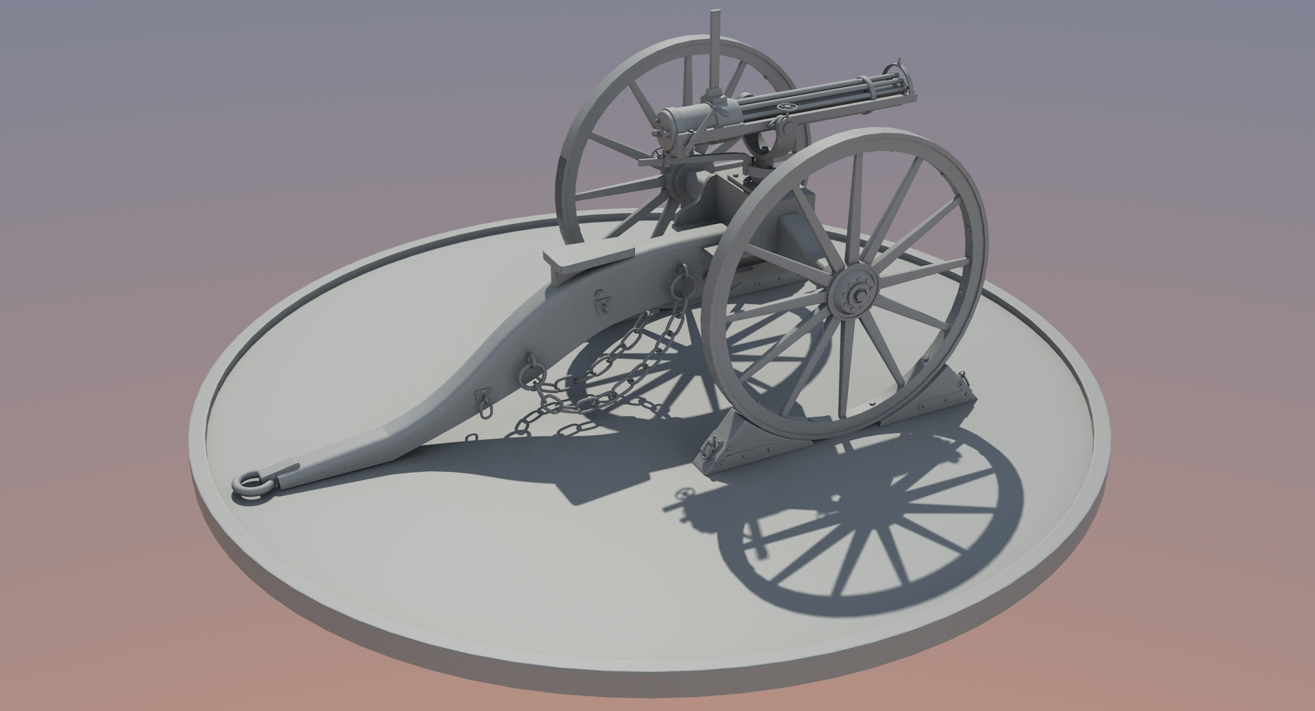 gatling gun 3d max