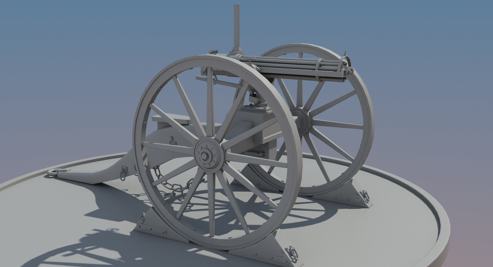 gatling gun 3d max