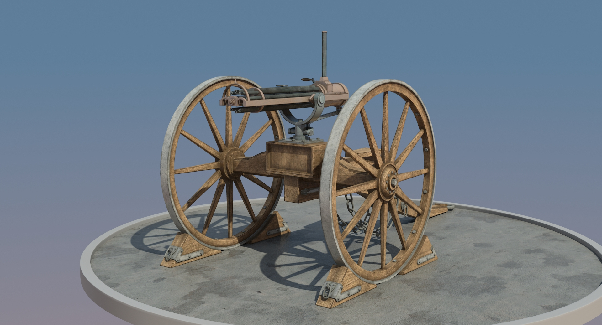gatling gun 3d max