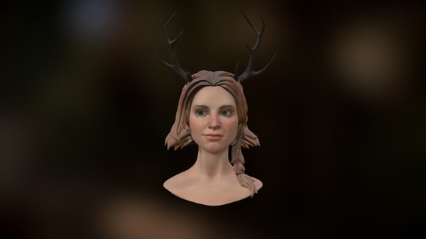 3d girl deer