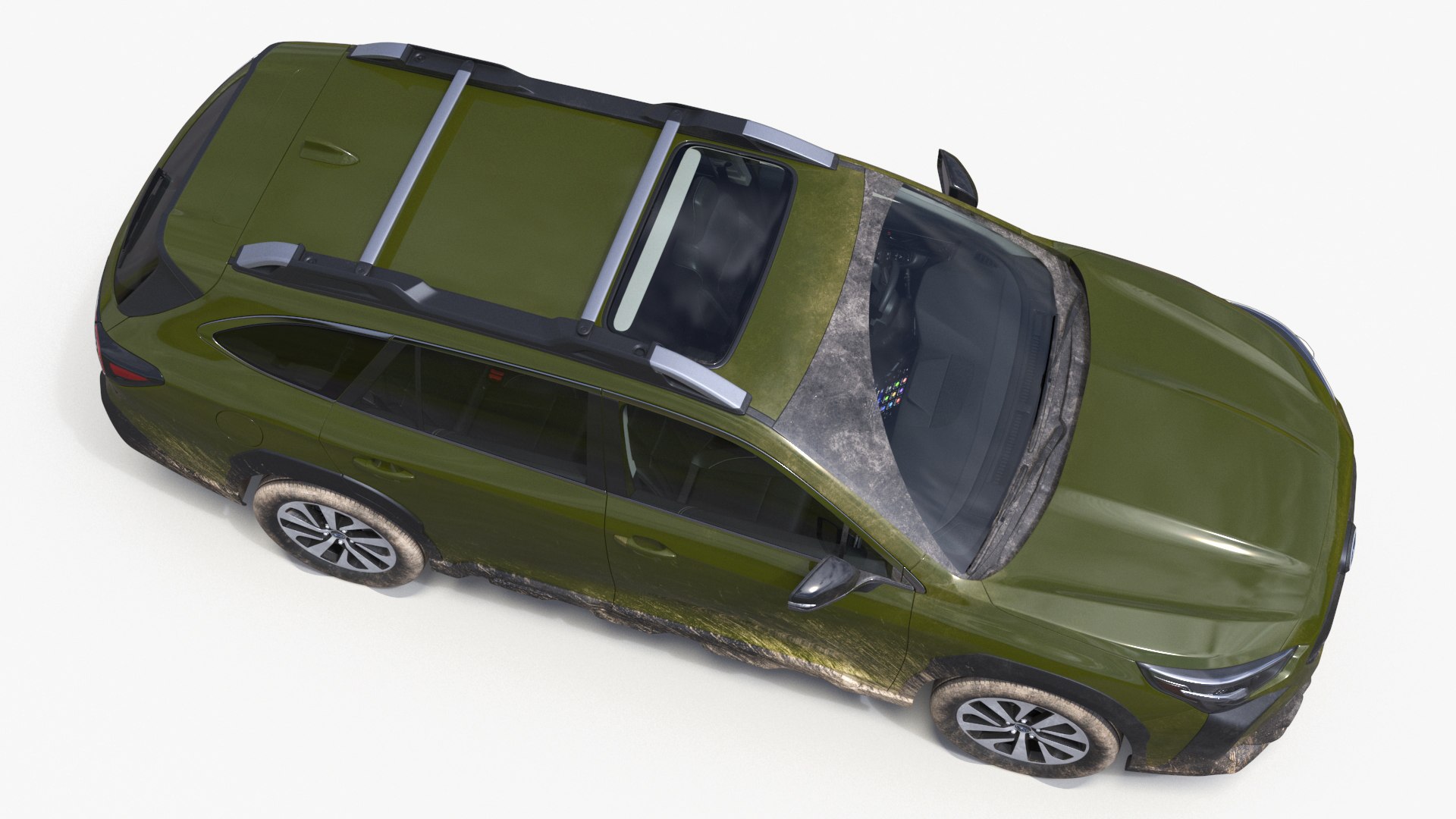 Subaru Outback 2025 Green Dirty Rigged 3D Model - TurboSquid 2364960