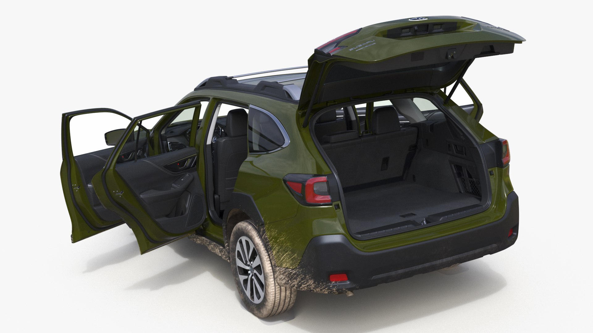 Subaru Outback 2025 Green Dirty Rigged 3D Model - TurboSquid 2364960