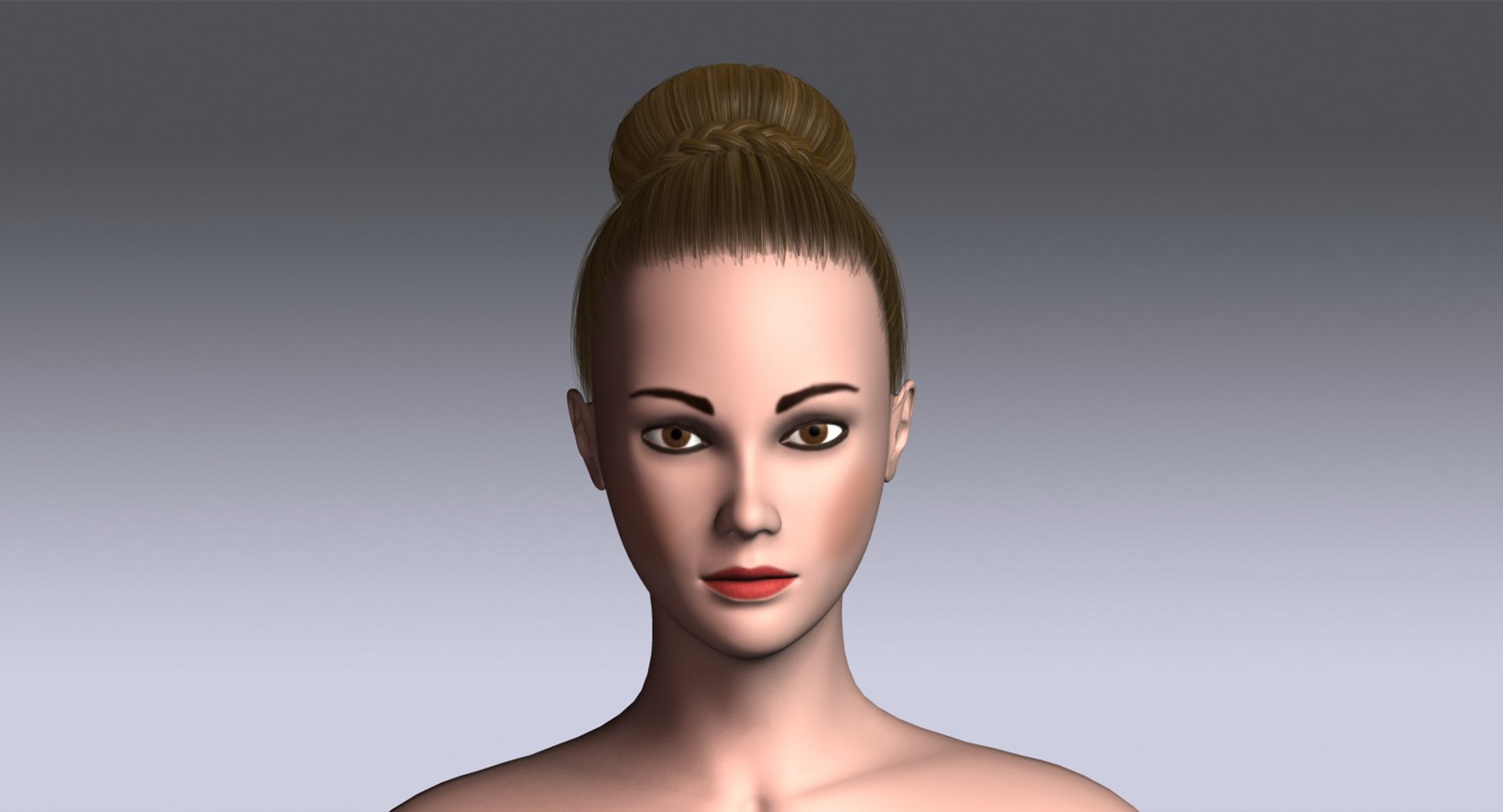 3d Sharon Hair Model