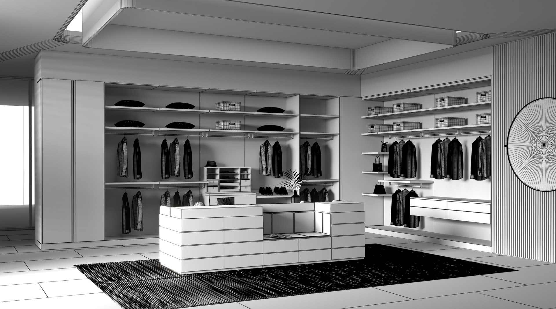 Modern And Stylish Walk-in Closet Interior Design 3D - TurboSquid 2177521