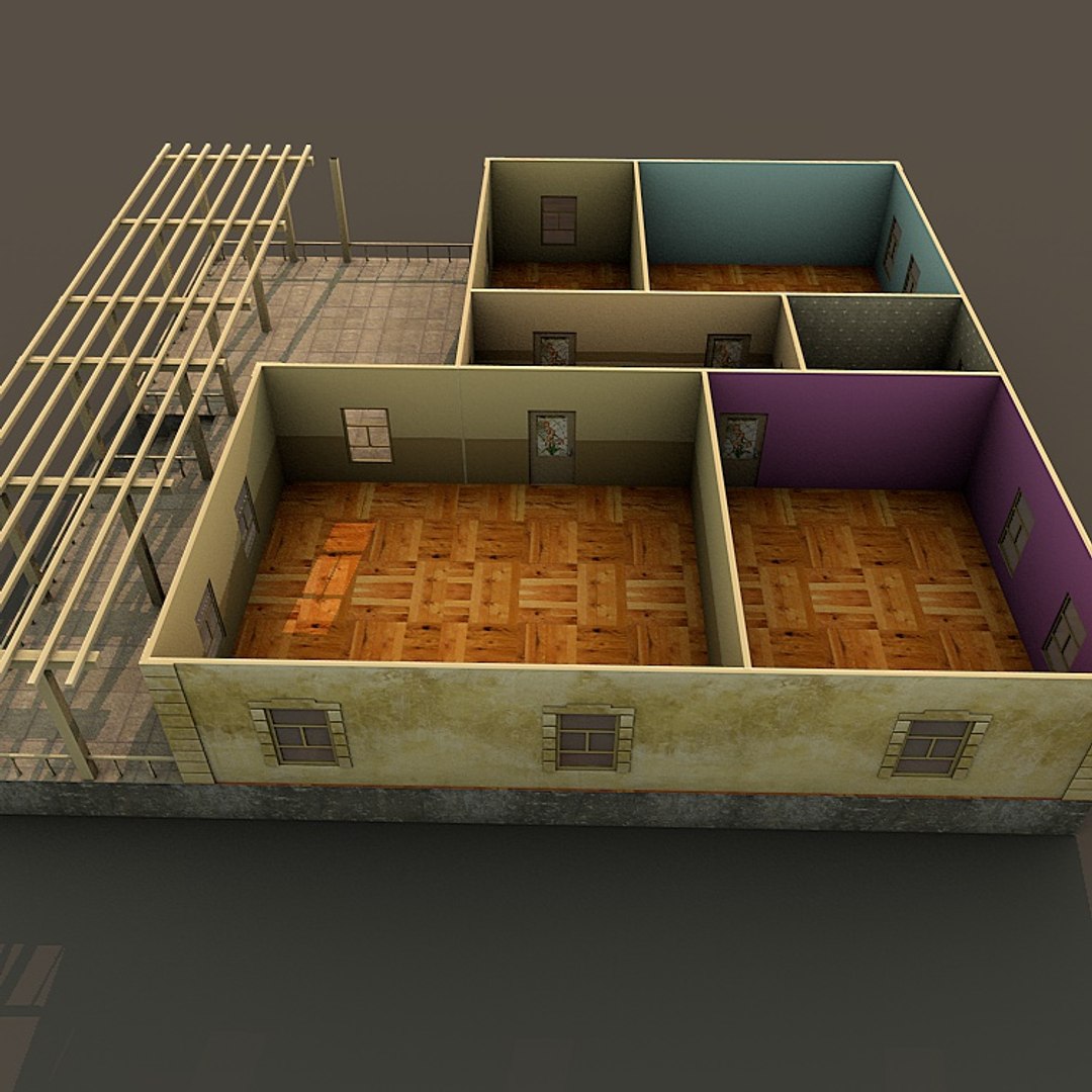 maya house interior building