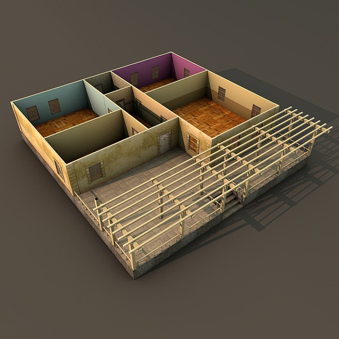 maya house interior building