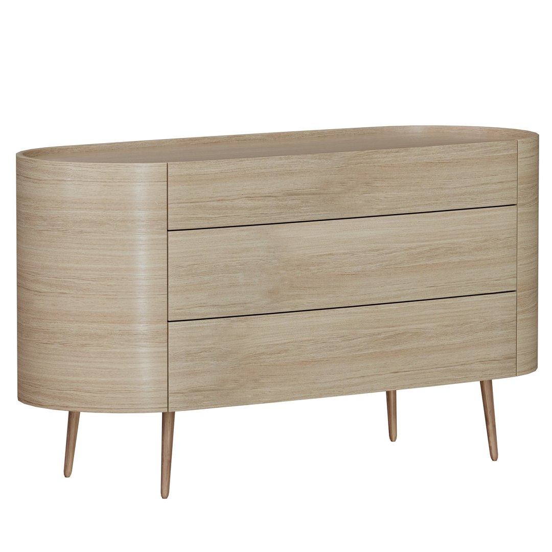 3D Oval Chest Of Drawers - TurboSquid 2319323