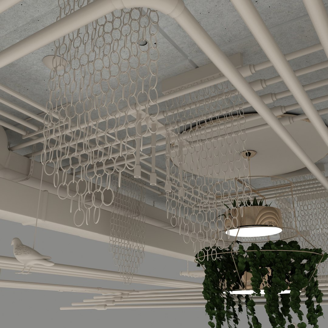 Pipes Industrial Ceiling 3D - TurboSquid 1724097