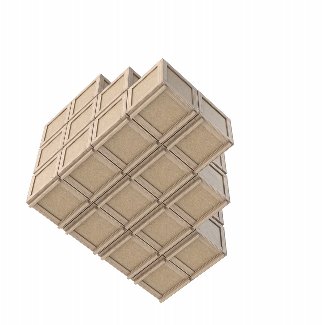 3D Stack Of Cargo Crate Boxes Model - TurboSquid 1995795