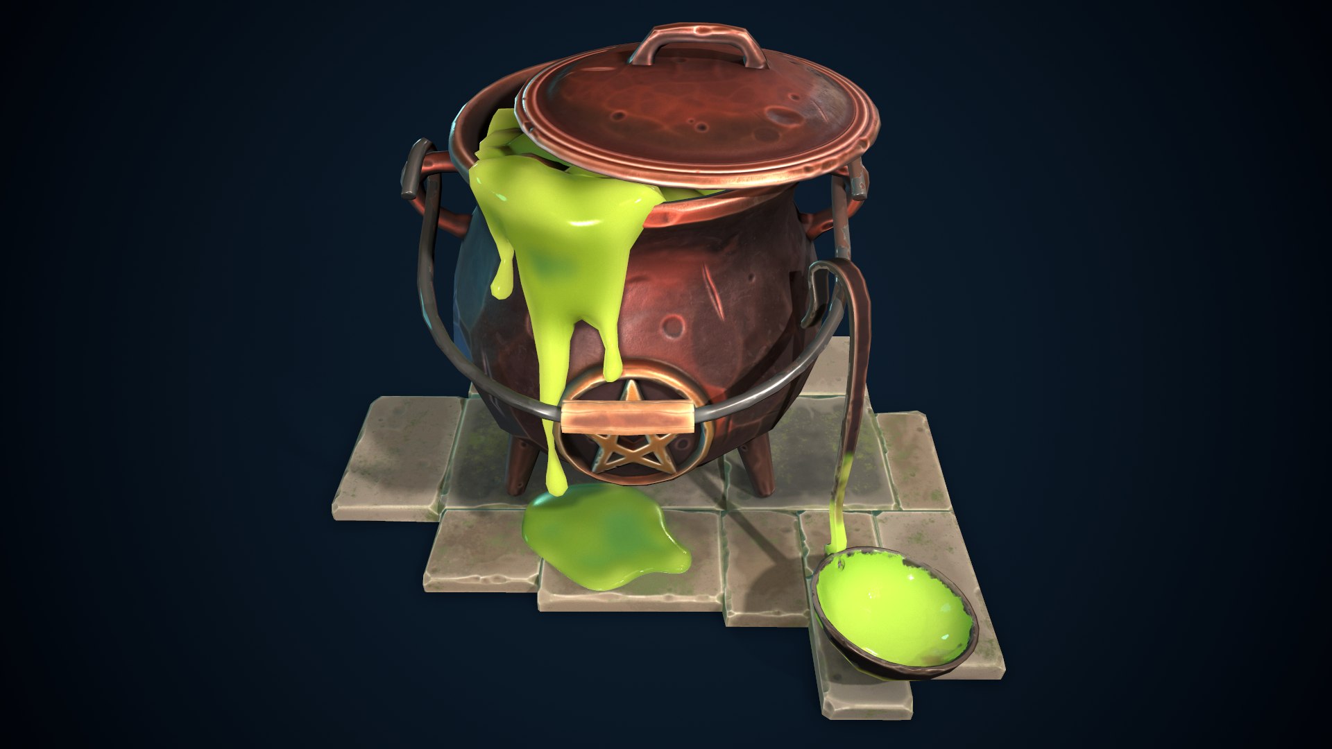 Stylized Cauldron Model - TurboSquid 1813588