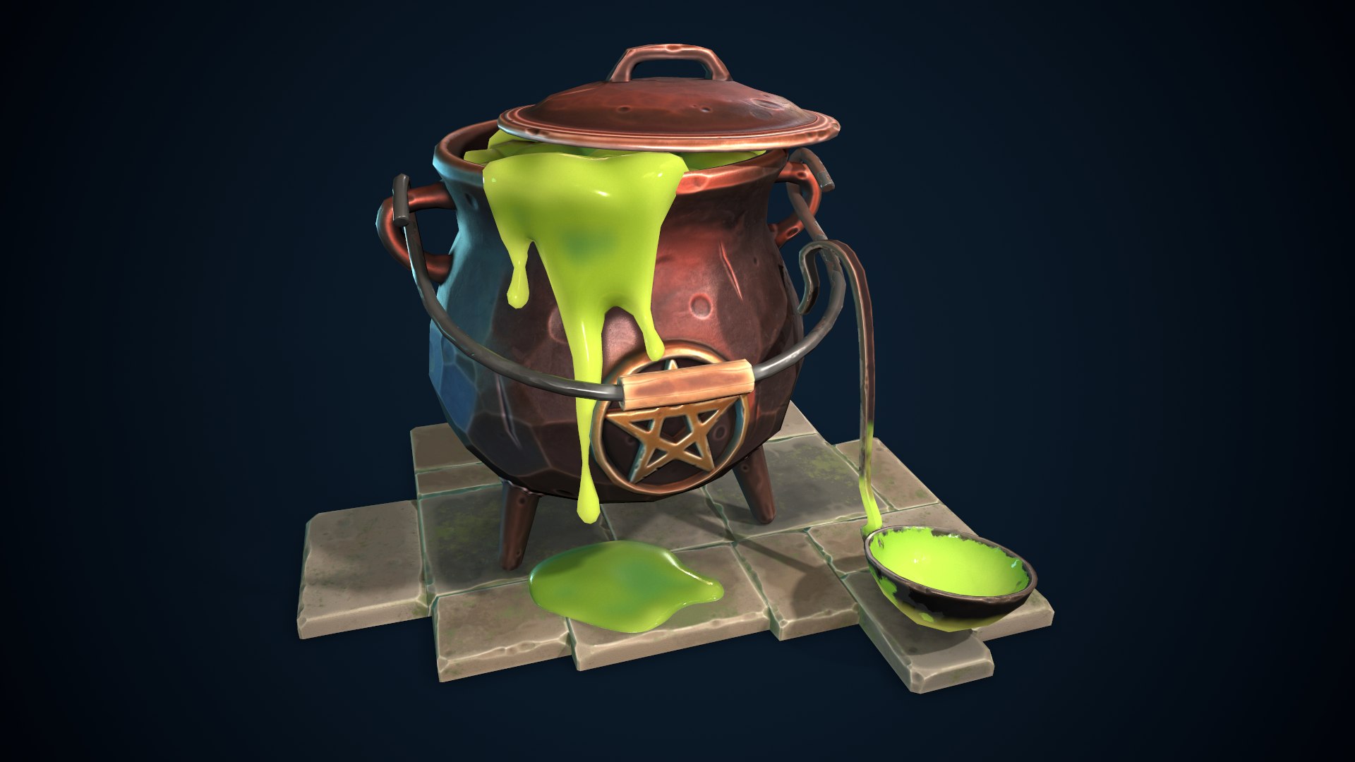 Stylized Cauldron Model - TurboSquid 1813588