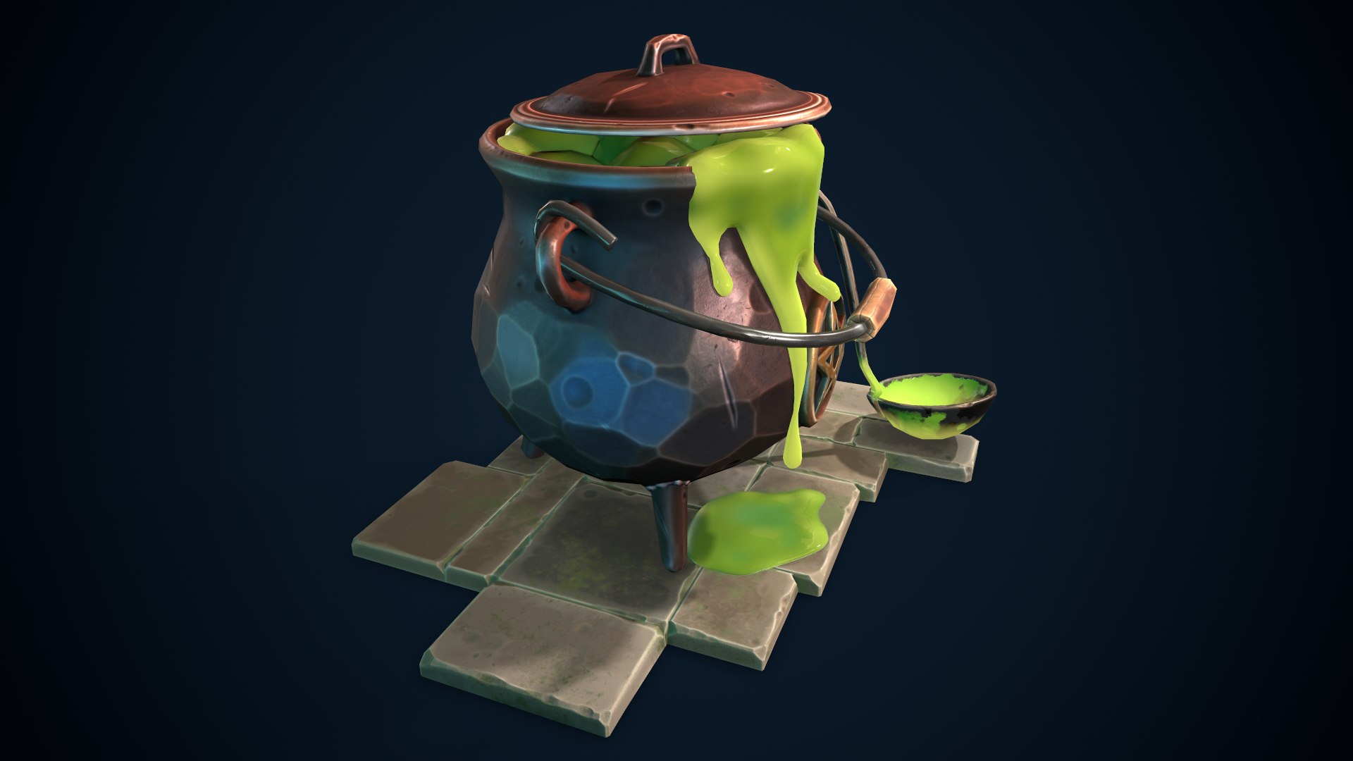 Stylized Cauldron Model - TurboSquid 1813588