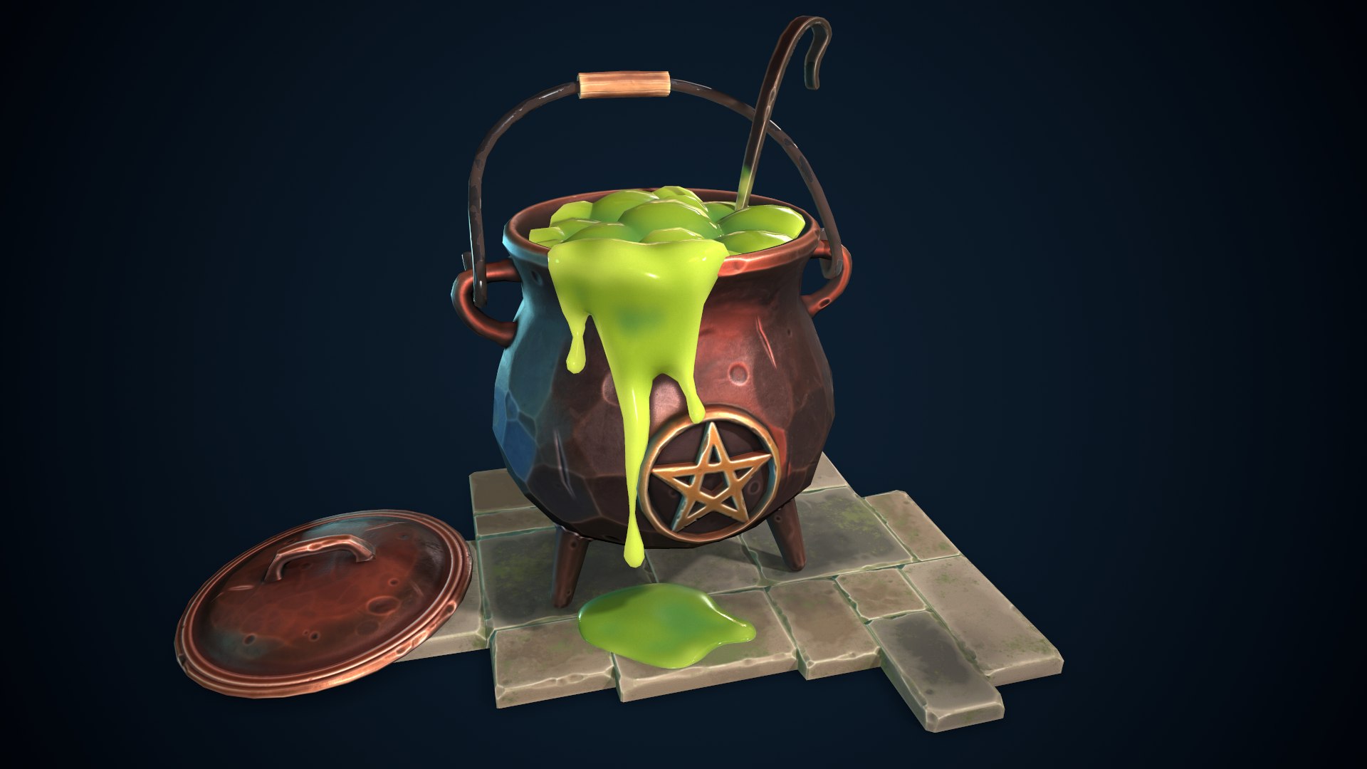 Stylized Cauldron Model - TurboSquid 1813588