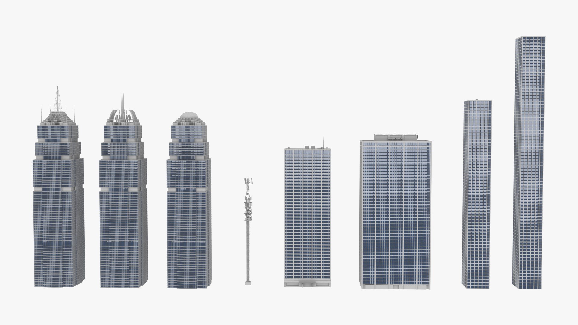 Buildings kitbash condominiums skyscrapers 3D model - TurboSquid 1367831