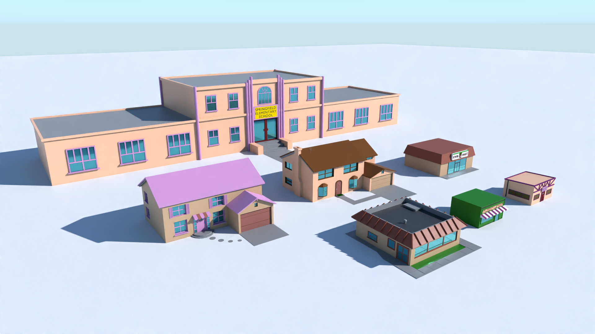 Simpsons house 3D model - TurboSquid 1695263