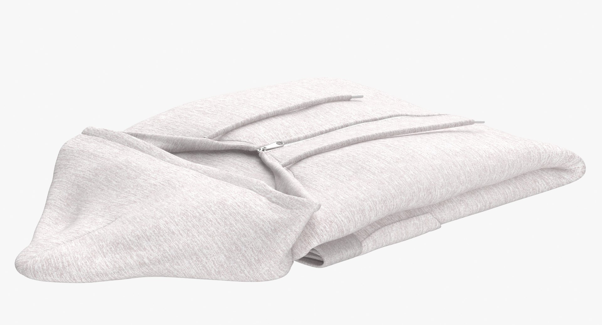 Zipper Hooded Sweatshirt Folded Female Pocket Basic Poses Blank White ...