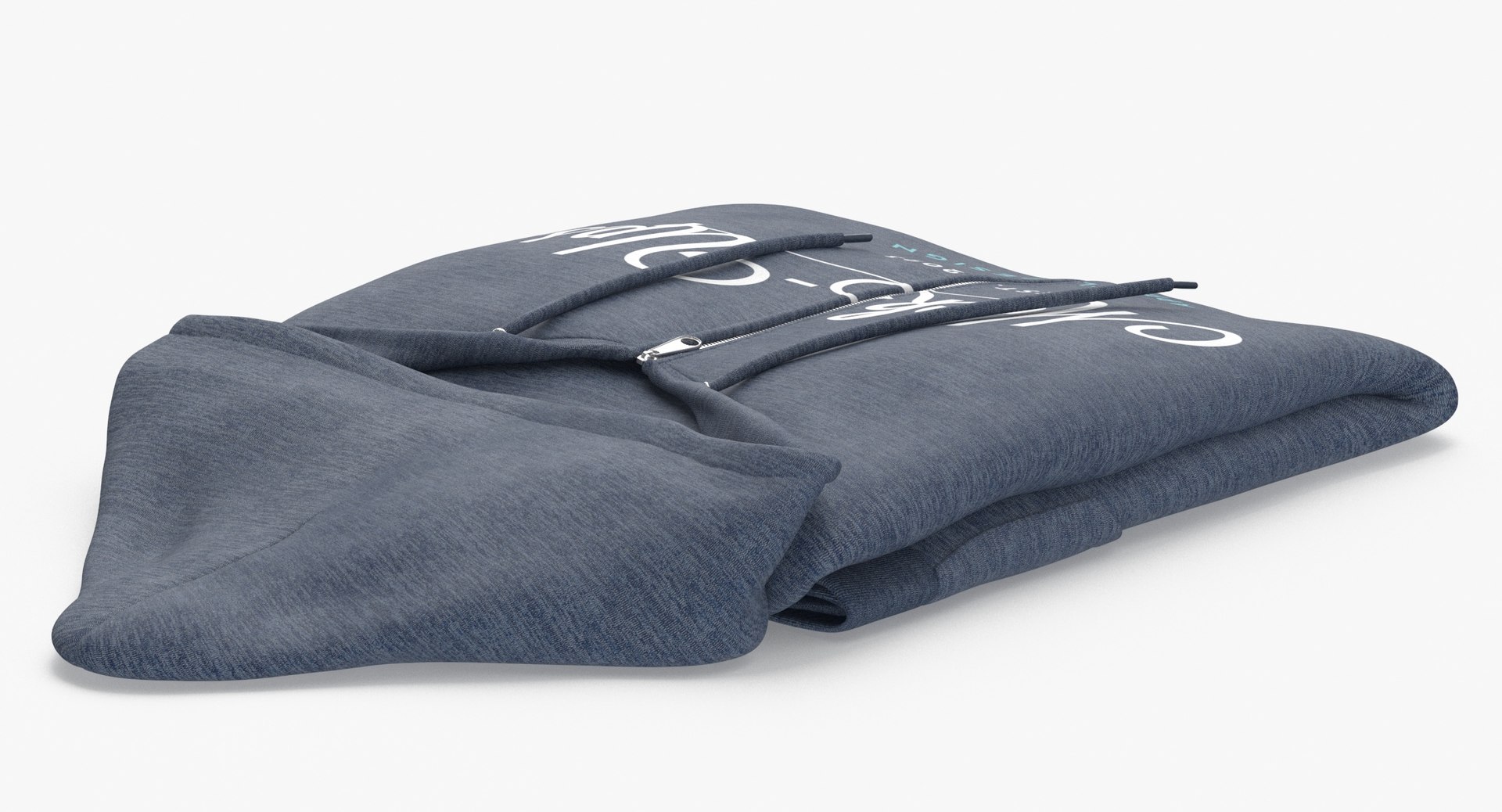 Zipper Hooded Sweatshirt Folded Female Pocket Basic Poses Blank White ...