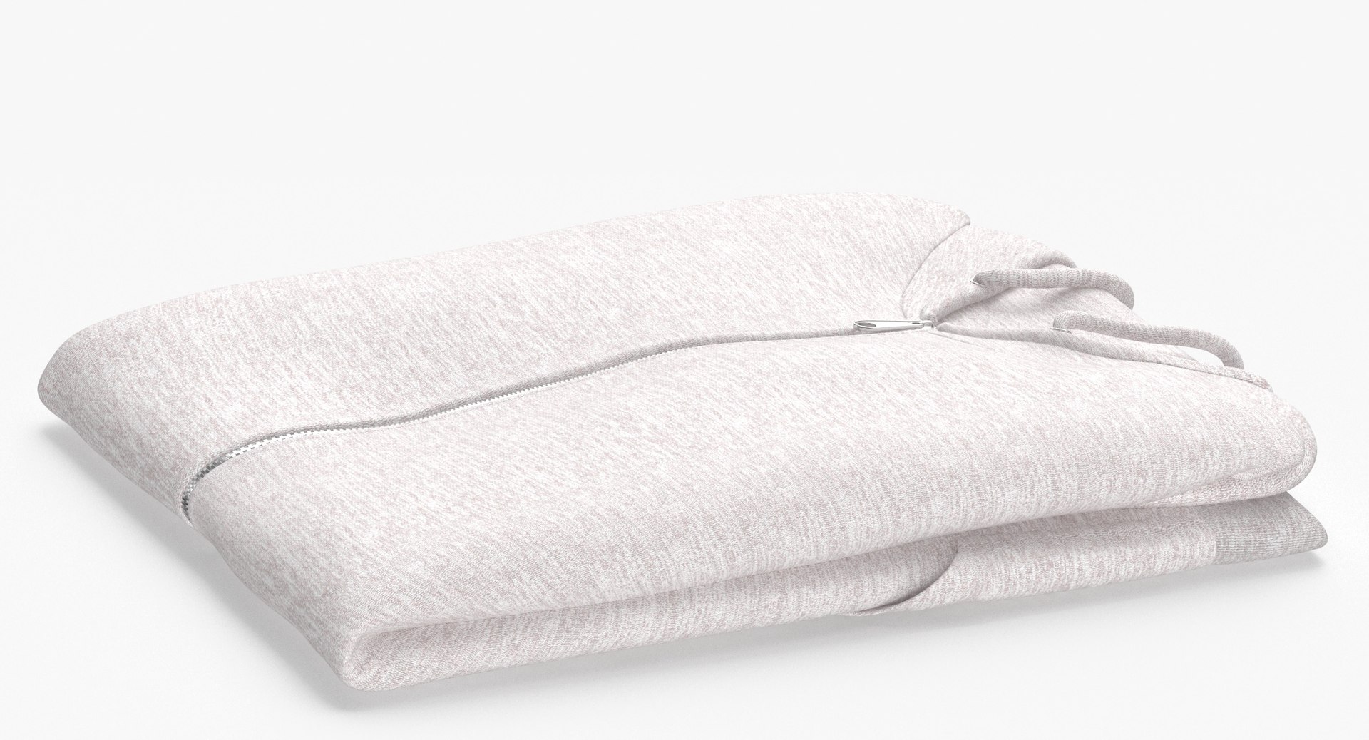 Zipper Hooded Sweatshirt Folded Female Pocket Basic Poses Blank White ...