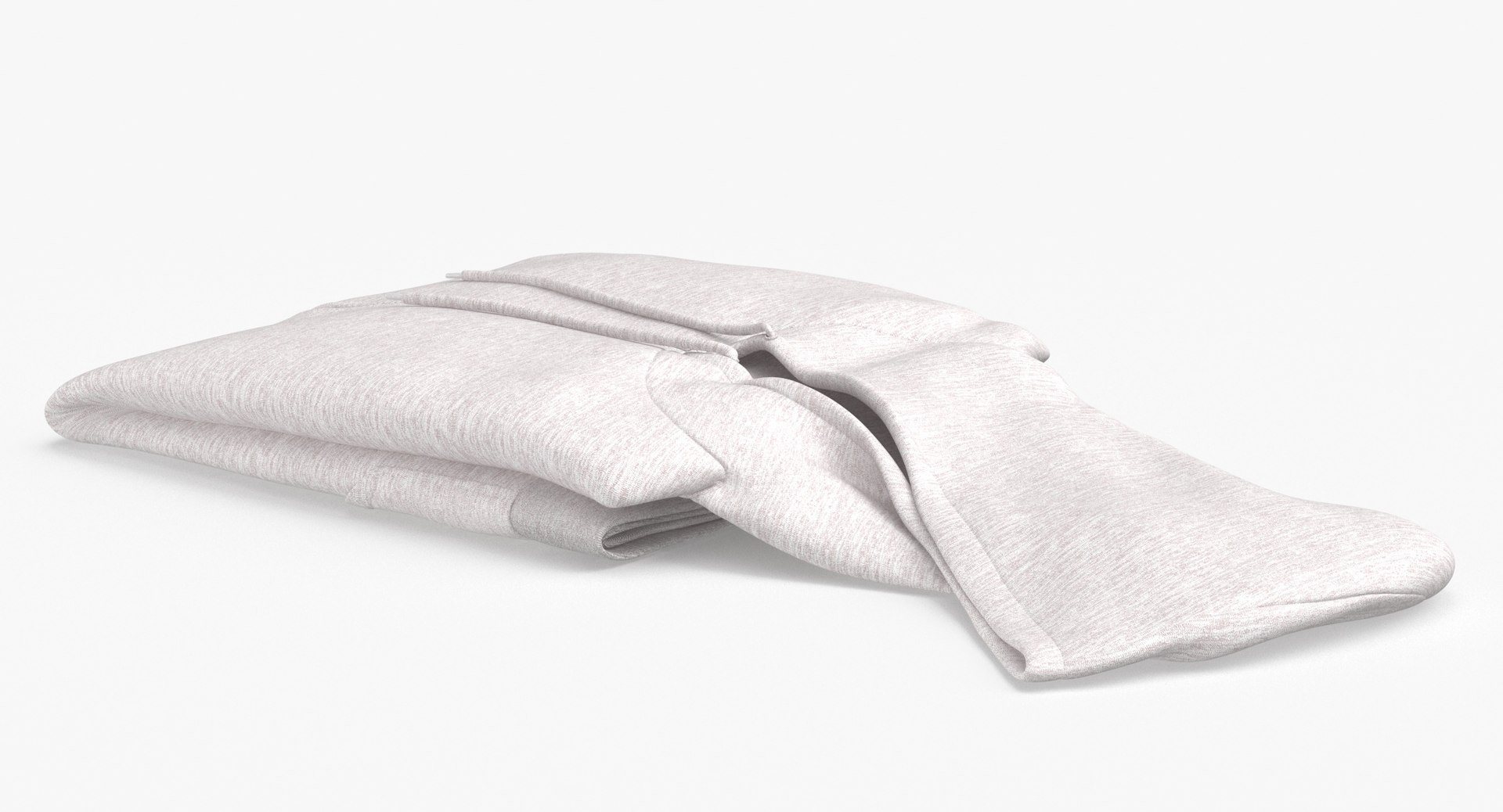 Zipper Hooded Sweatshirt Folded Female Pocket Basic Poses Blank White ...