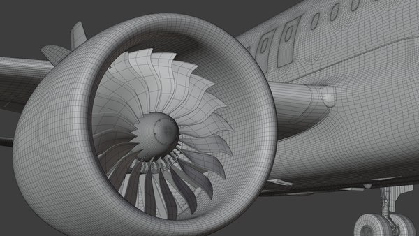 modelo 3d Airbus A320neo con interior NO texturizado - TurboSquid 2176060