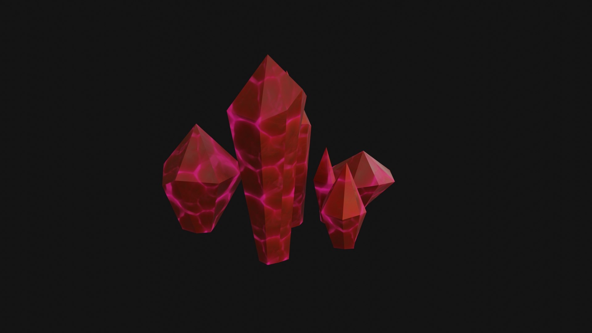 3D Red Crystals - TurboSquid 2183069
