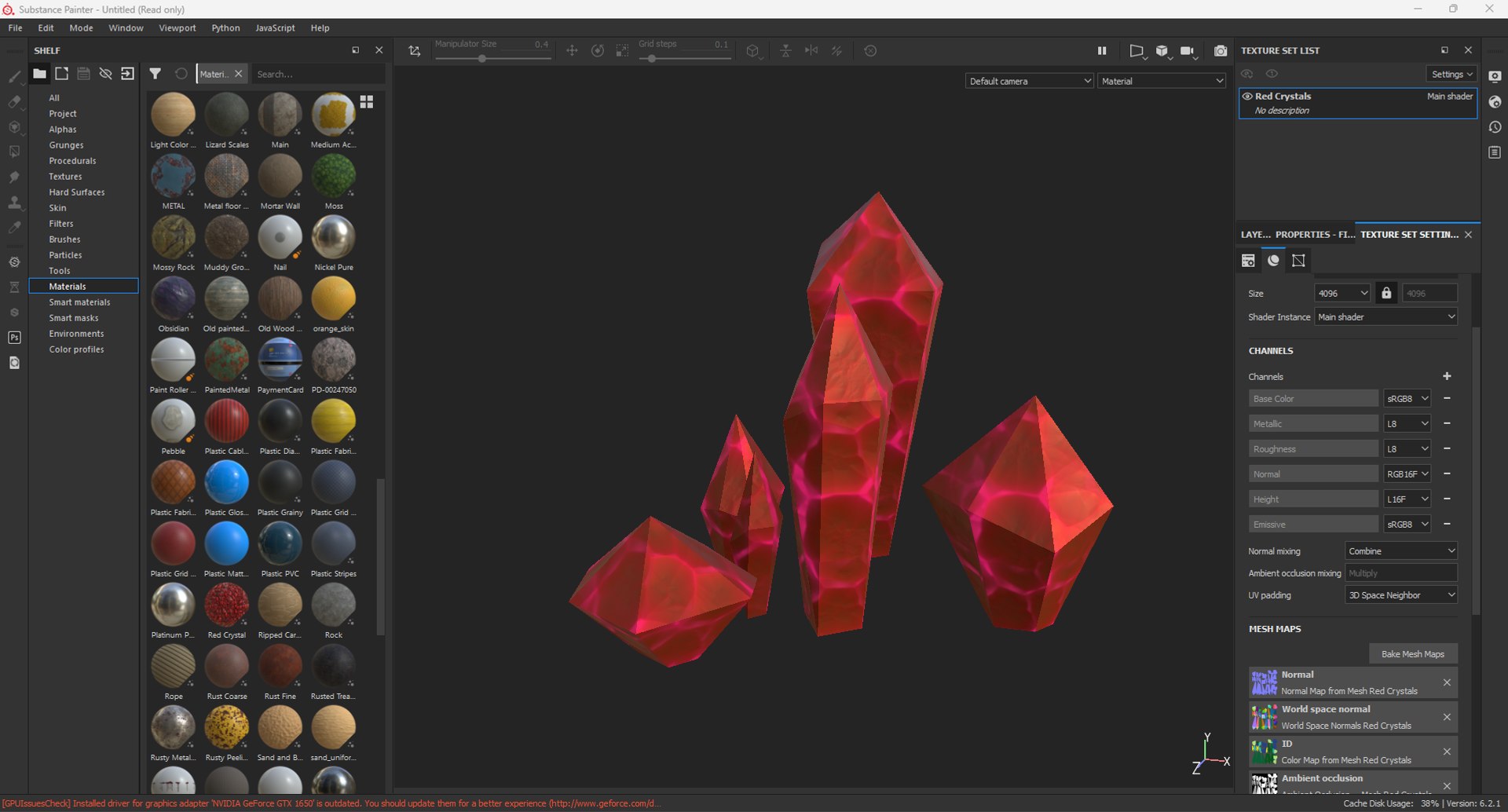 3D Red Crystals - TurboSquid 2183069