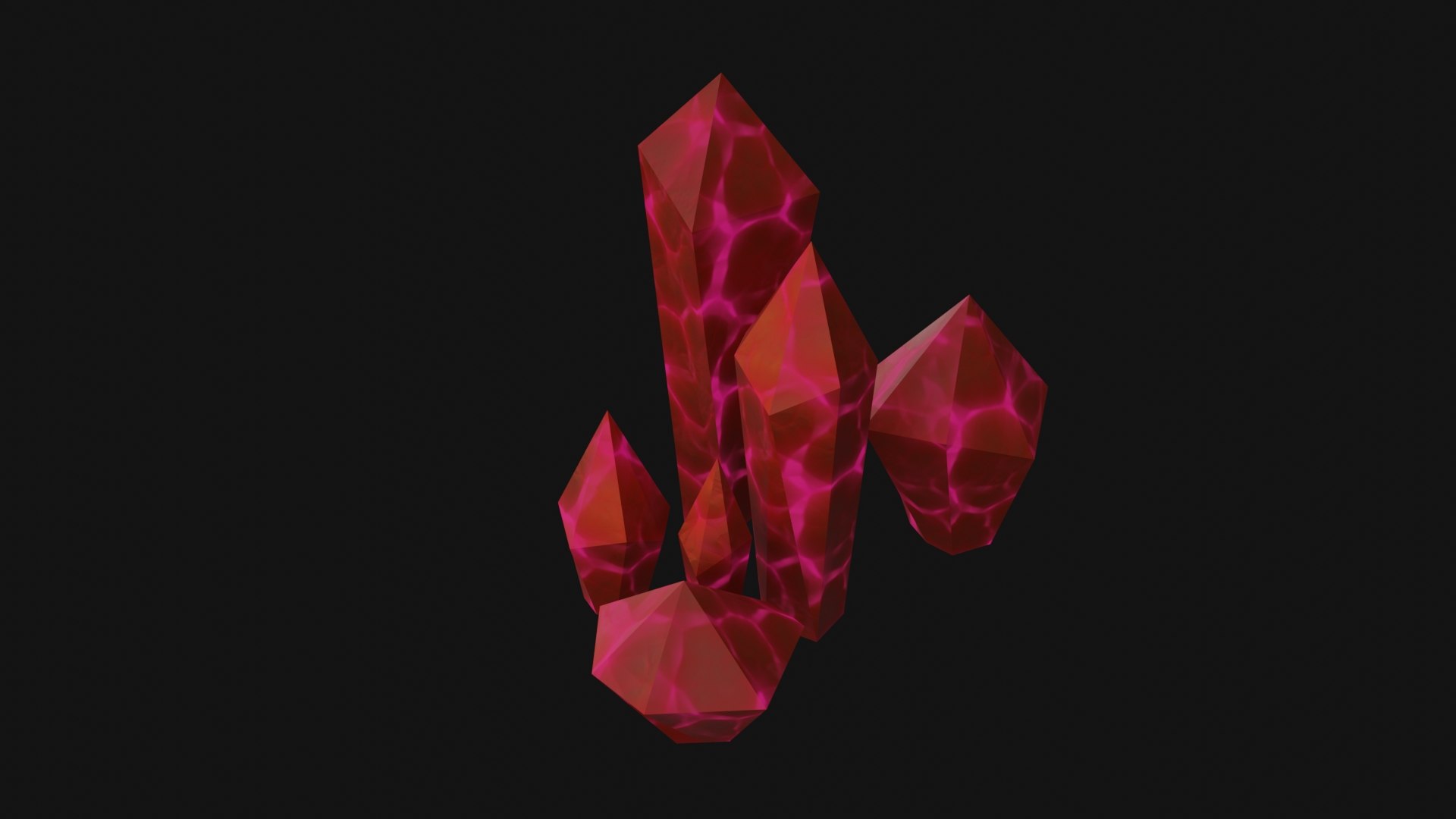 3D Red Crystals - TurboSquid 2183069