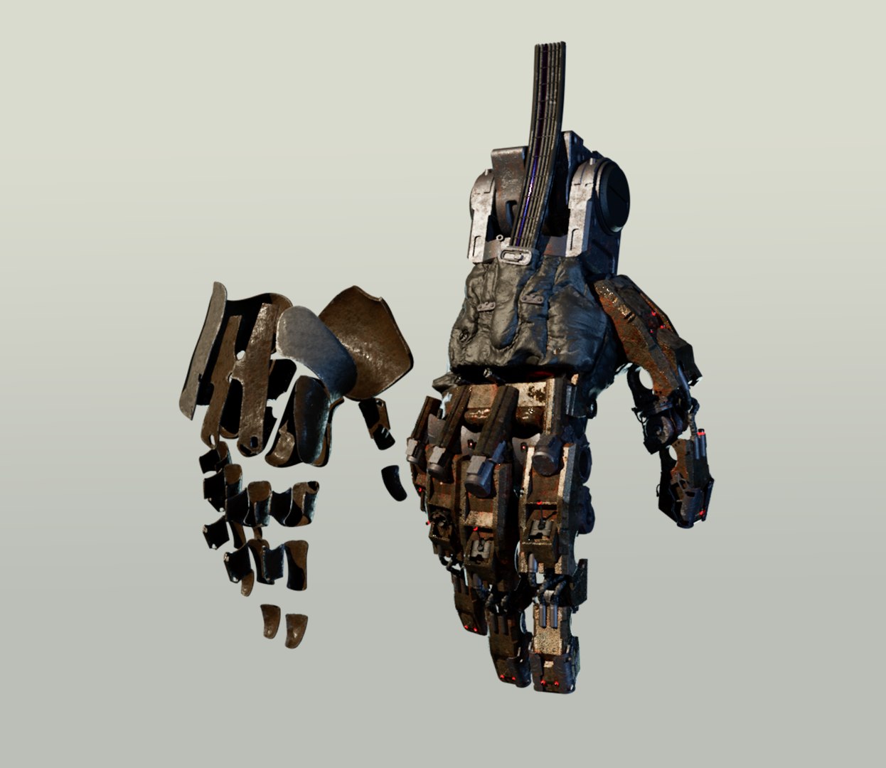 3D hand mechanical model - TurboSquid 1549173