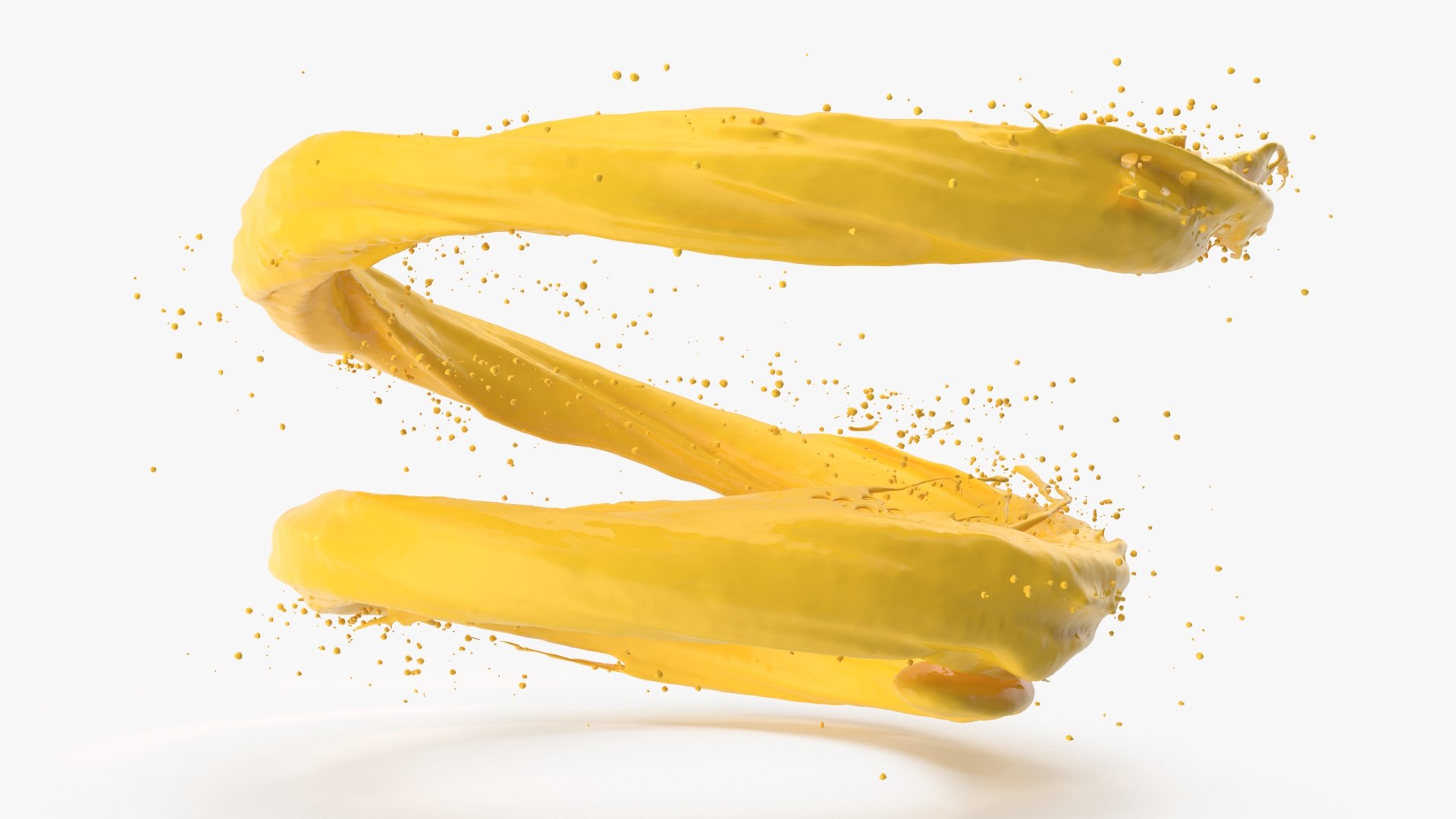 Yellow Splash Vortex 03 3D Model - TurboSquid 1872554
