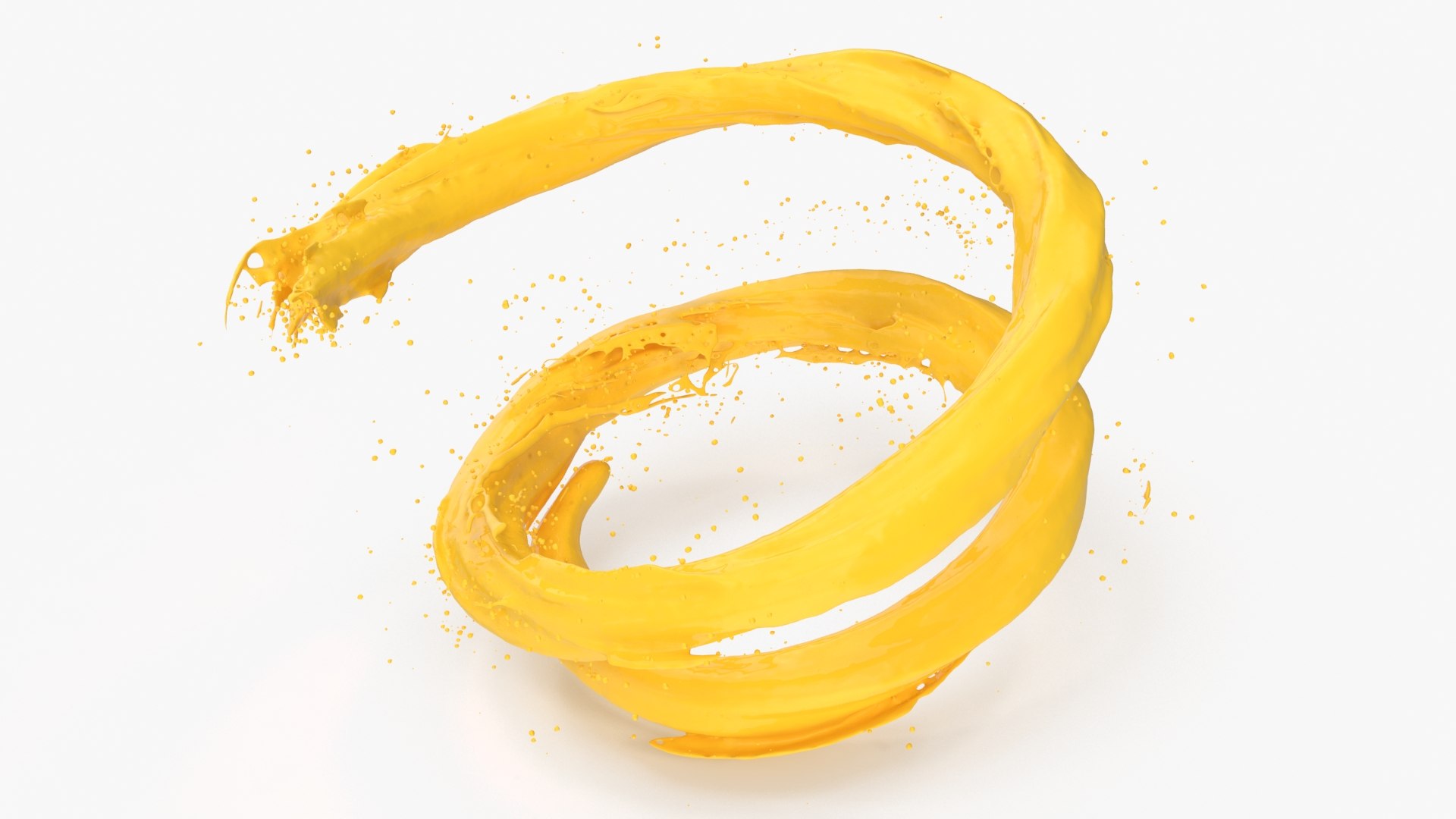 Yellow Splash Vortex 03 3D Model - TurboSquid 1872554