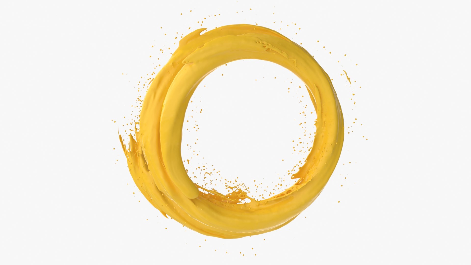 Yellow Splash Vortex 03 3D Model - TurboSquid 1872554