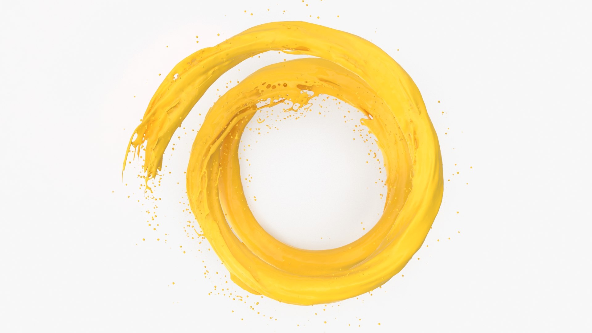 Yellow Splash Vortex 03 3D Model - TurboSquid 1872554