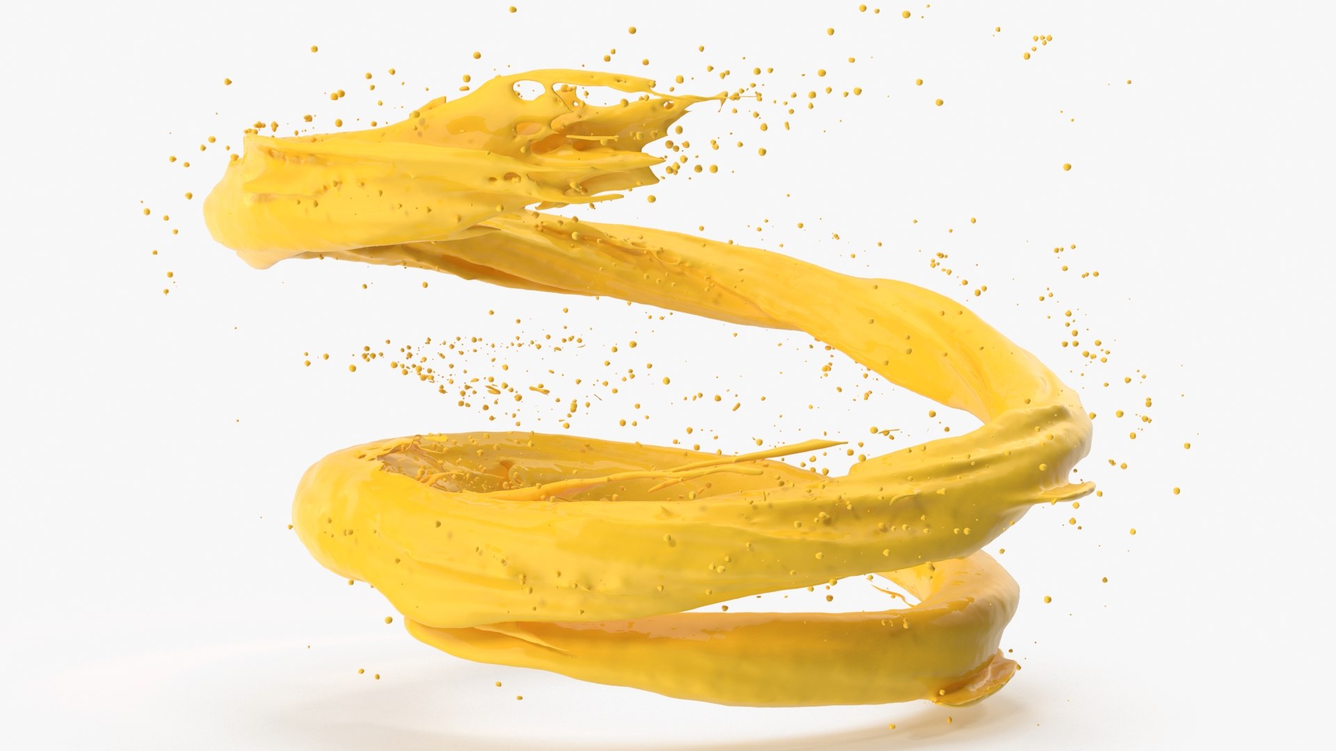 Yellow Splash Vortex 03 3D Model - TurboSquid 1872554