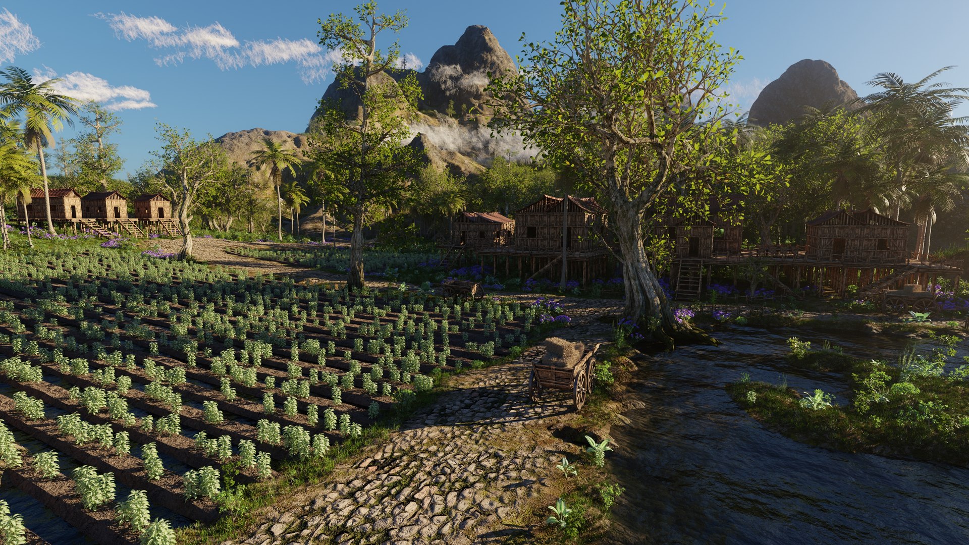 Medieval Farm Scene 3D Model - TurboSquid 1939460