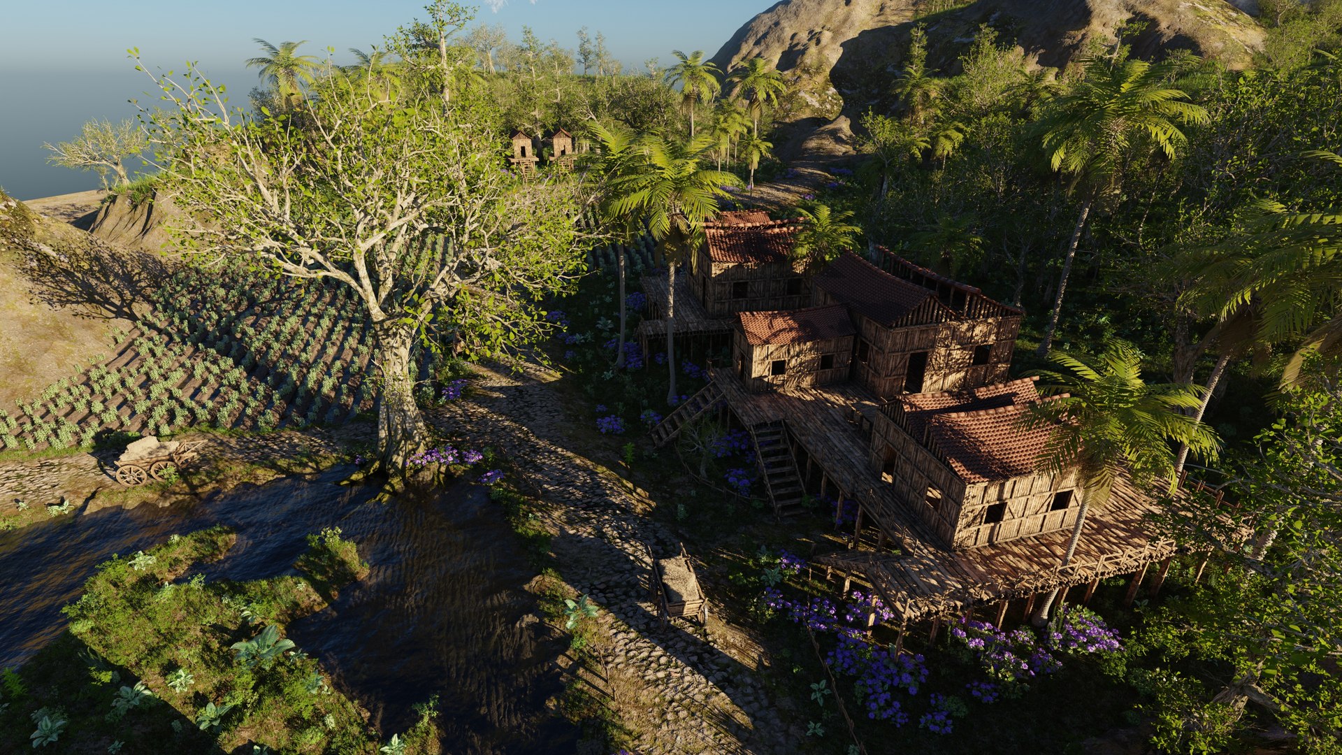 Medieval Farm Scene 3D Model - TurboSquid 1939460