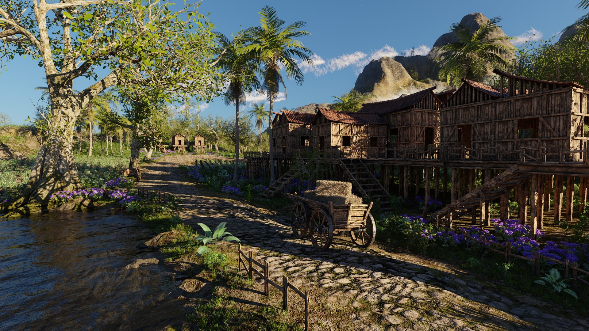 Medieval Farm Scene 3D Model - TurboSquid 1939460