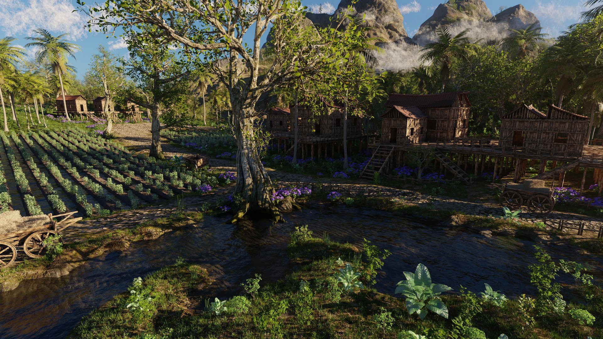 Medieval Farm Scene 3D Model - TurboSquid 1939460