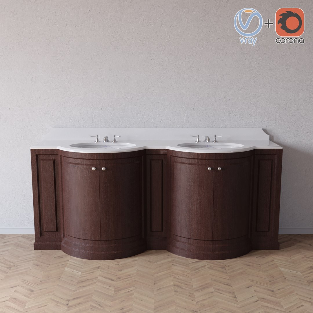 3D devon regent double vanity - TurboSquid 1174110
