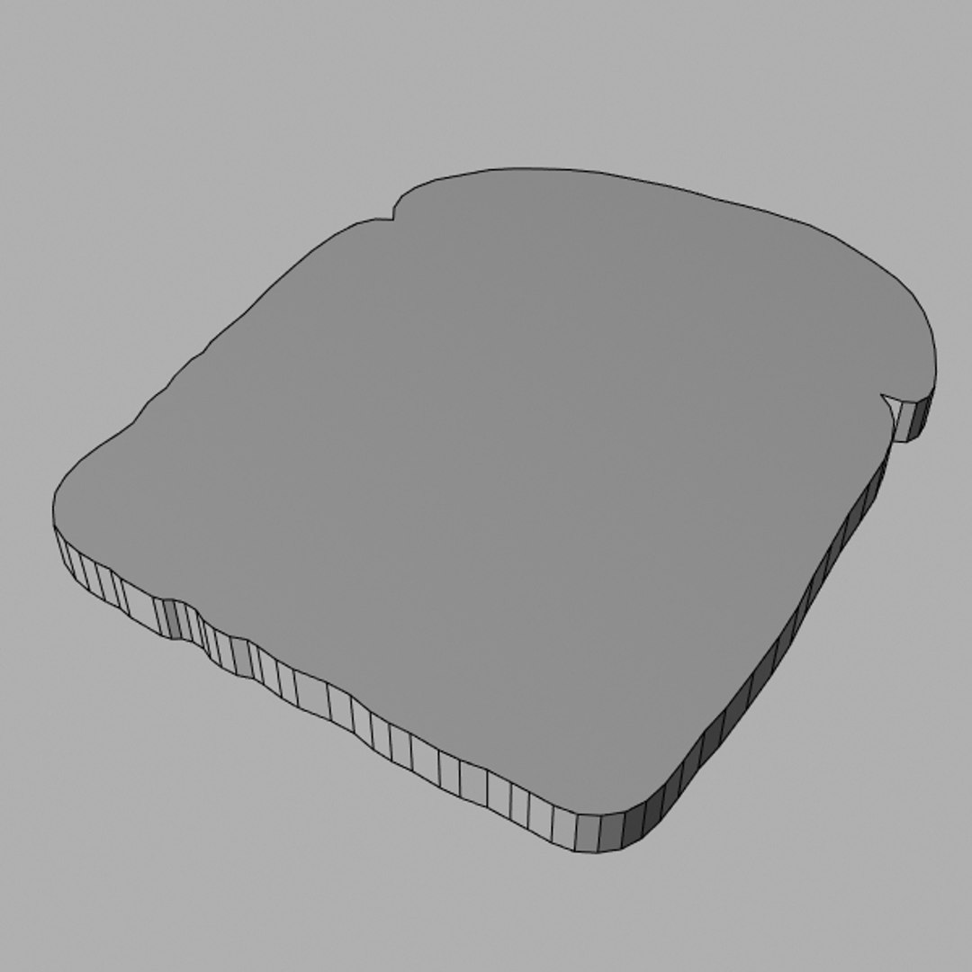 3d Model Bread Slice