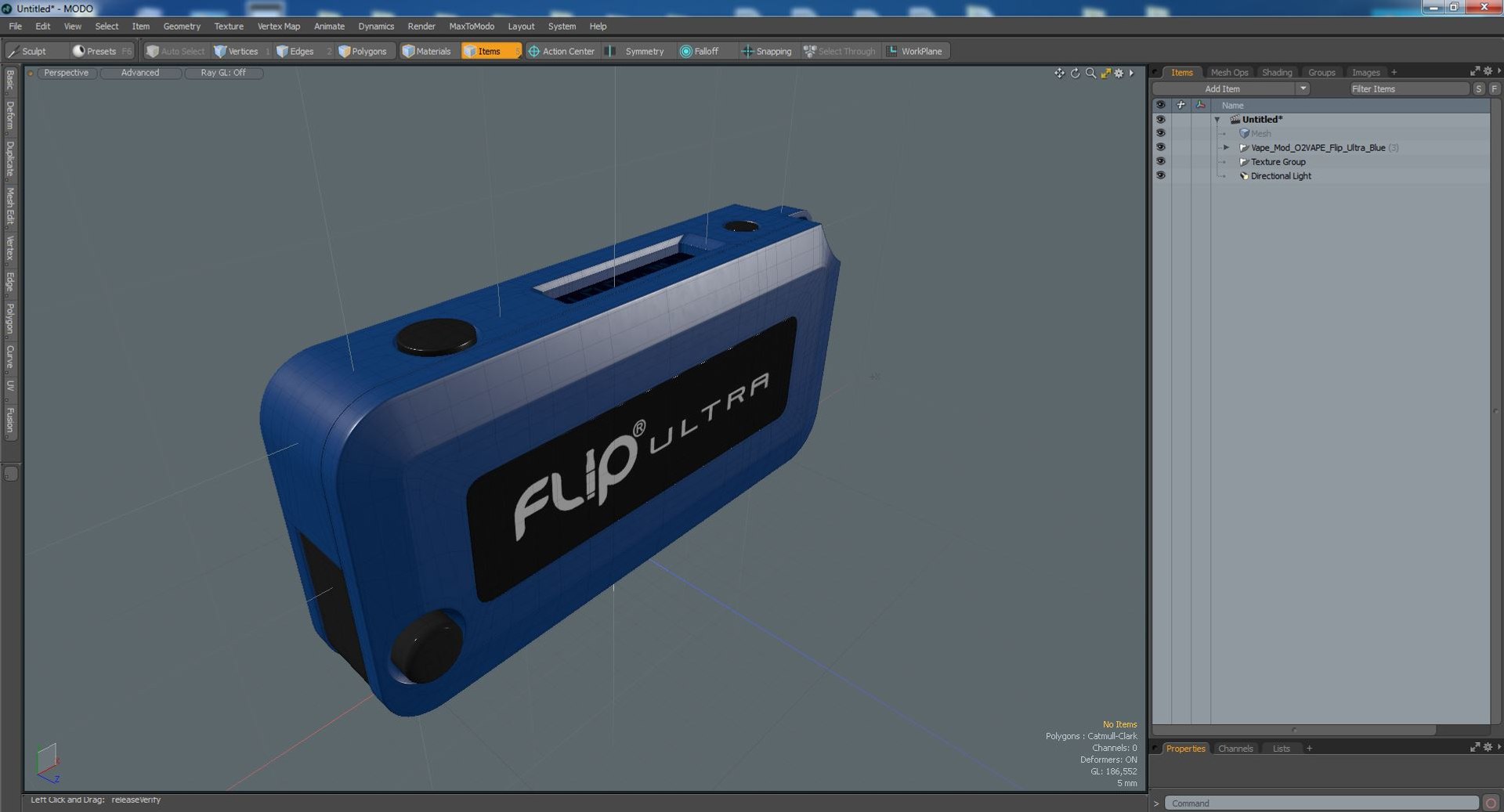 Vape Mod O2VAPE Flip Ultra Blue Model - TurboSquid 2186741